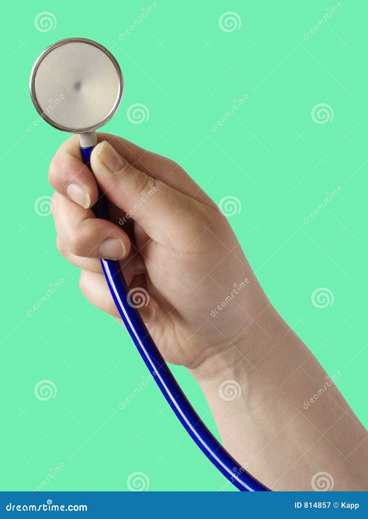 Hand with stethoscope stock image. Image of hospital, family - 814857