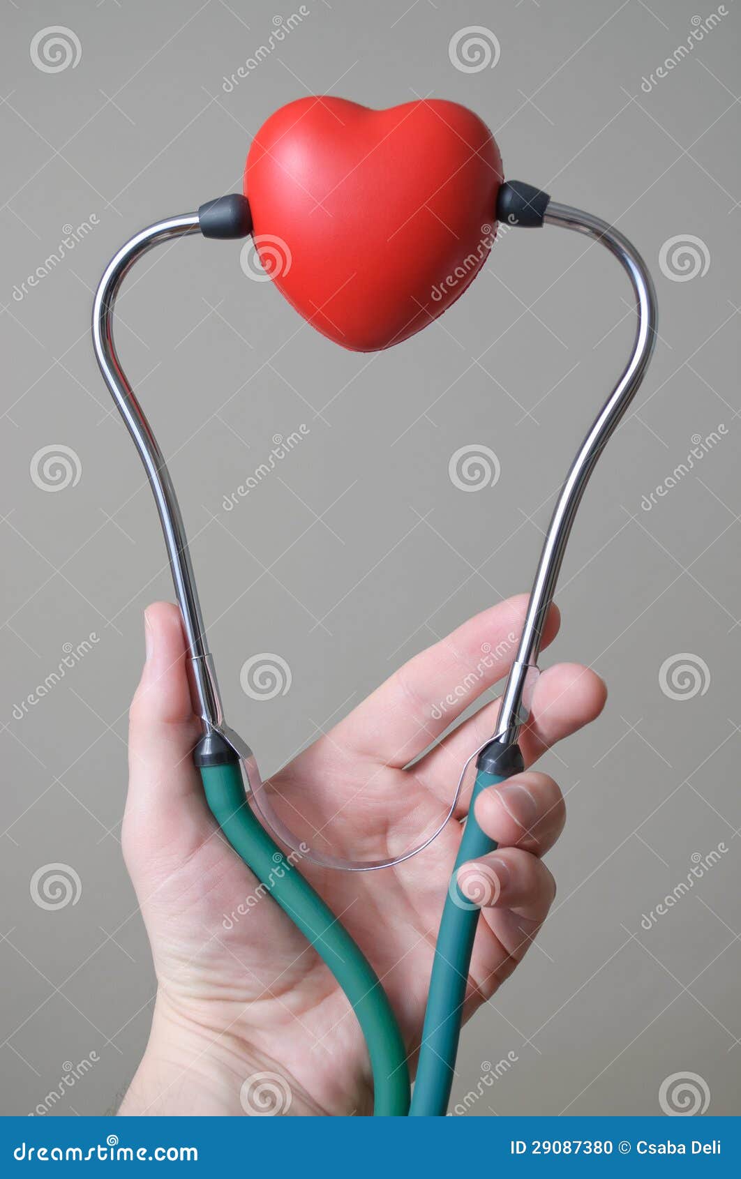 Hand with Stethoscope and a Heart Stock Photo - Image of closeup ...