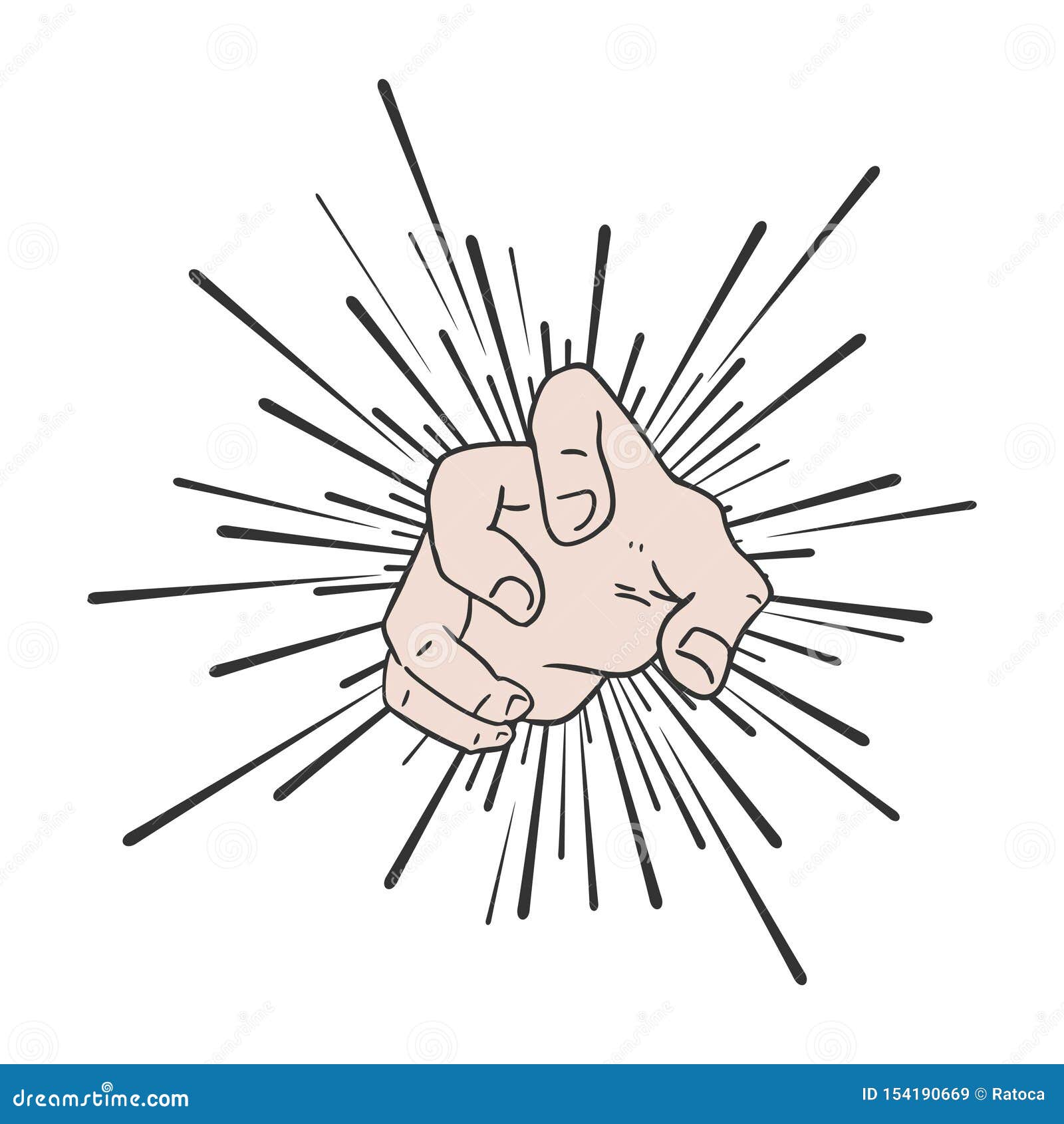 Hand sticking out stock vector. Illustration of hand - 154190669
