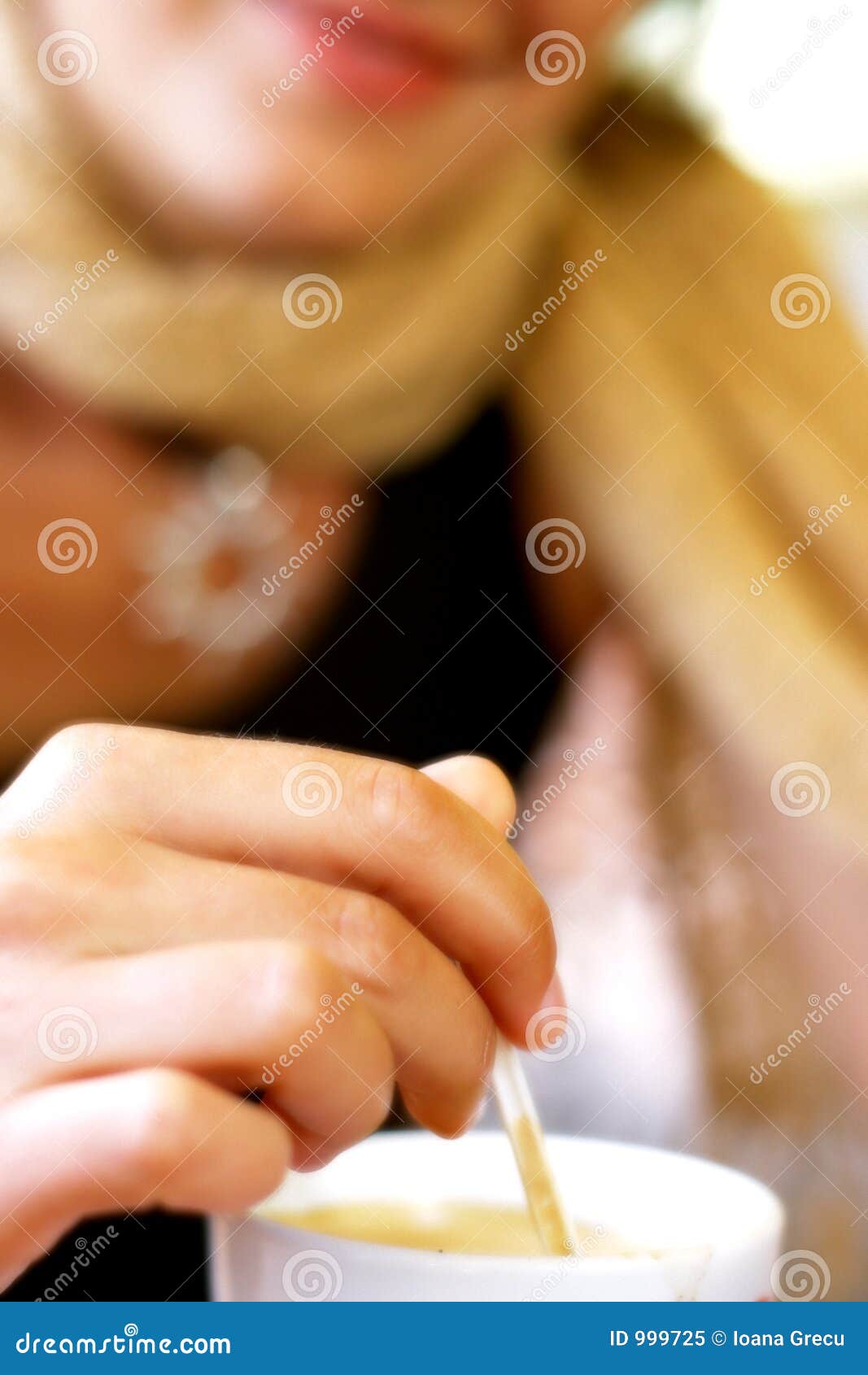 Hand Stirring in Coffee Cup Stock Image - Image of beverage, warm: 999725