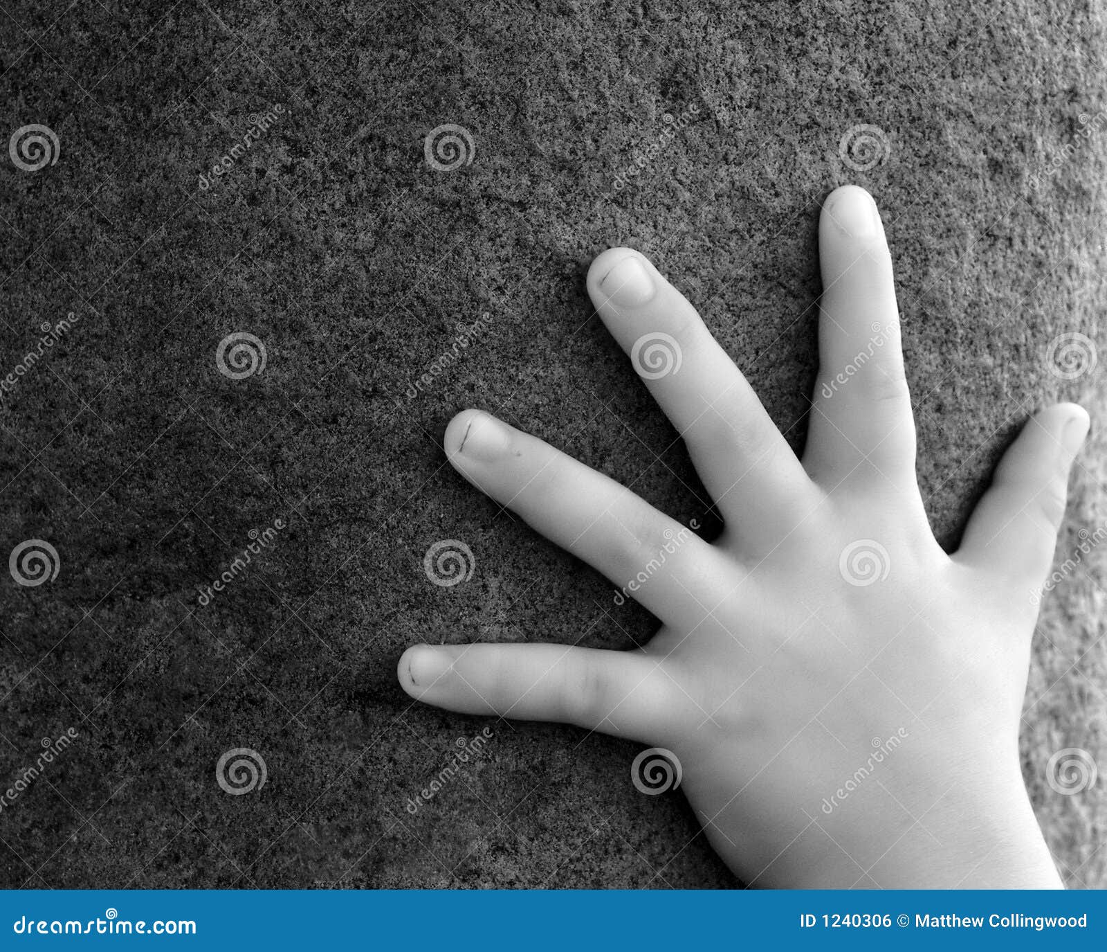 Hand on Stone stock photo. Image of push, contrast, black - 1240306