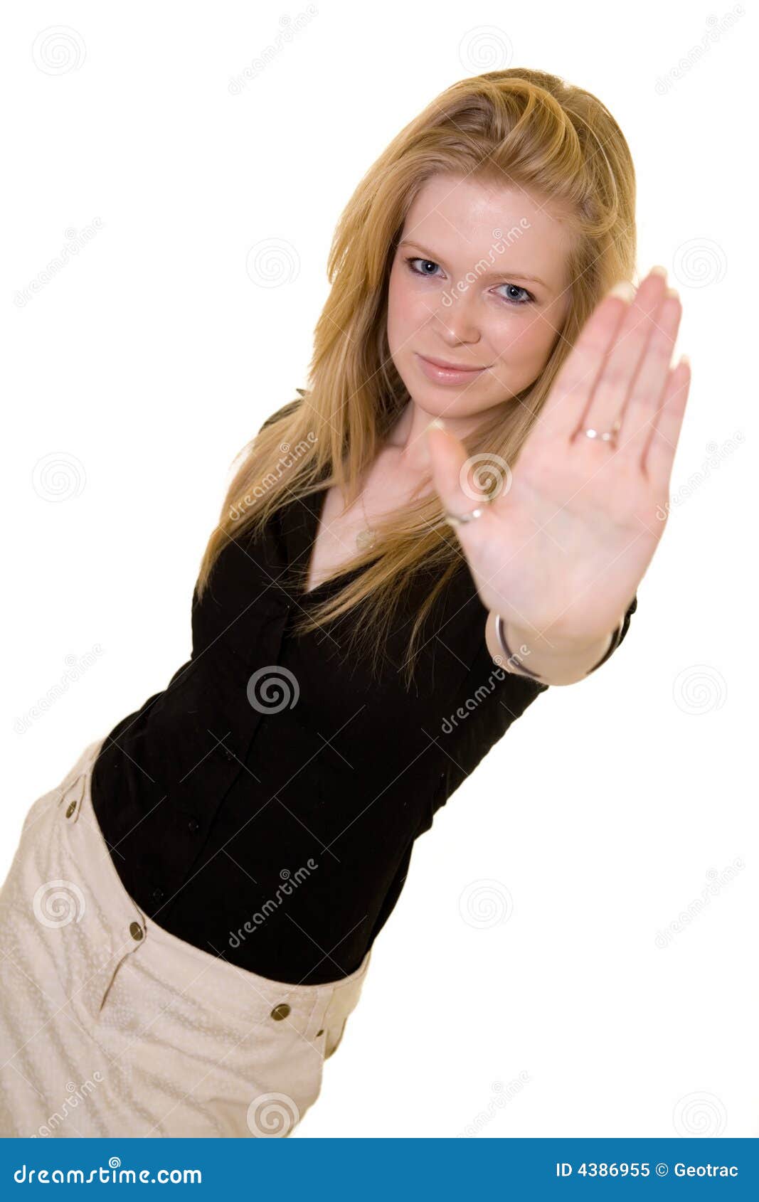 Hand stop stock image. Image of gesture, lady, hold, beauty - 4386955