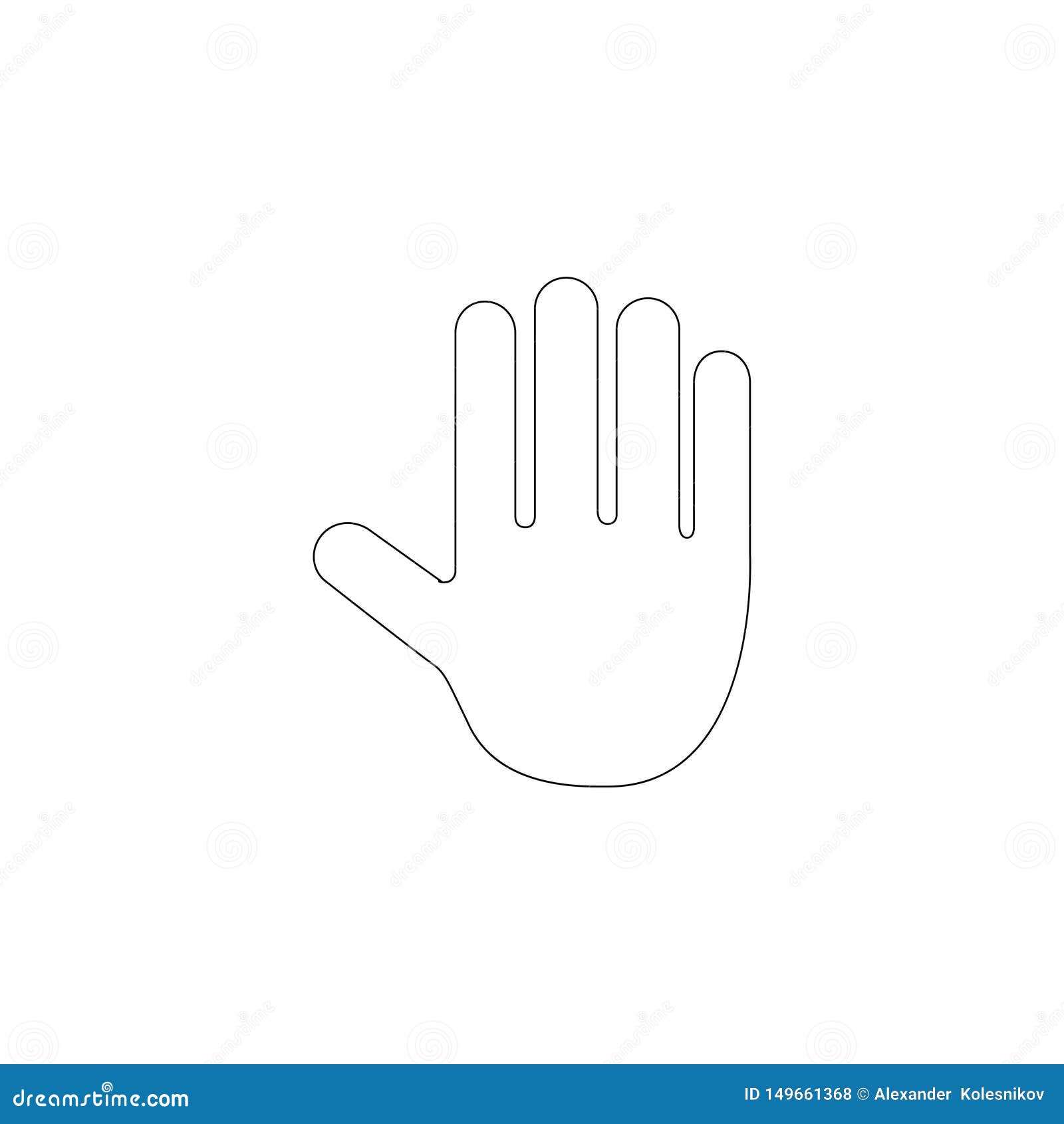Hand Stop. Flat Vector Icon Stock Vector - Illustration of peace ...