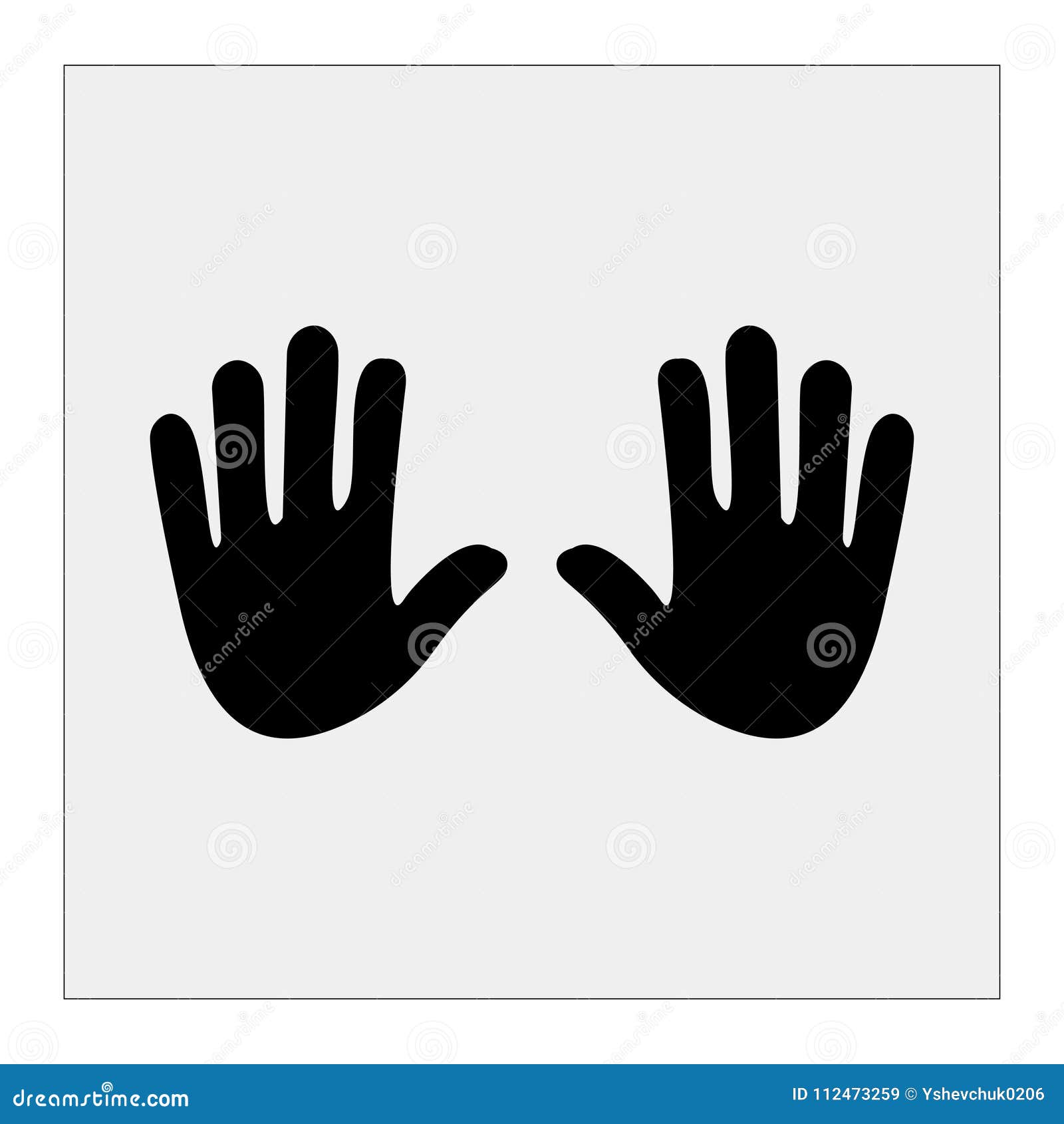 Hand Stop Icon.Gray Background. Vector Illustration. Stock Vector ...