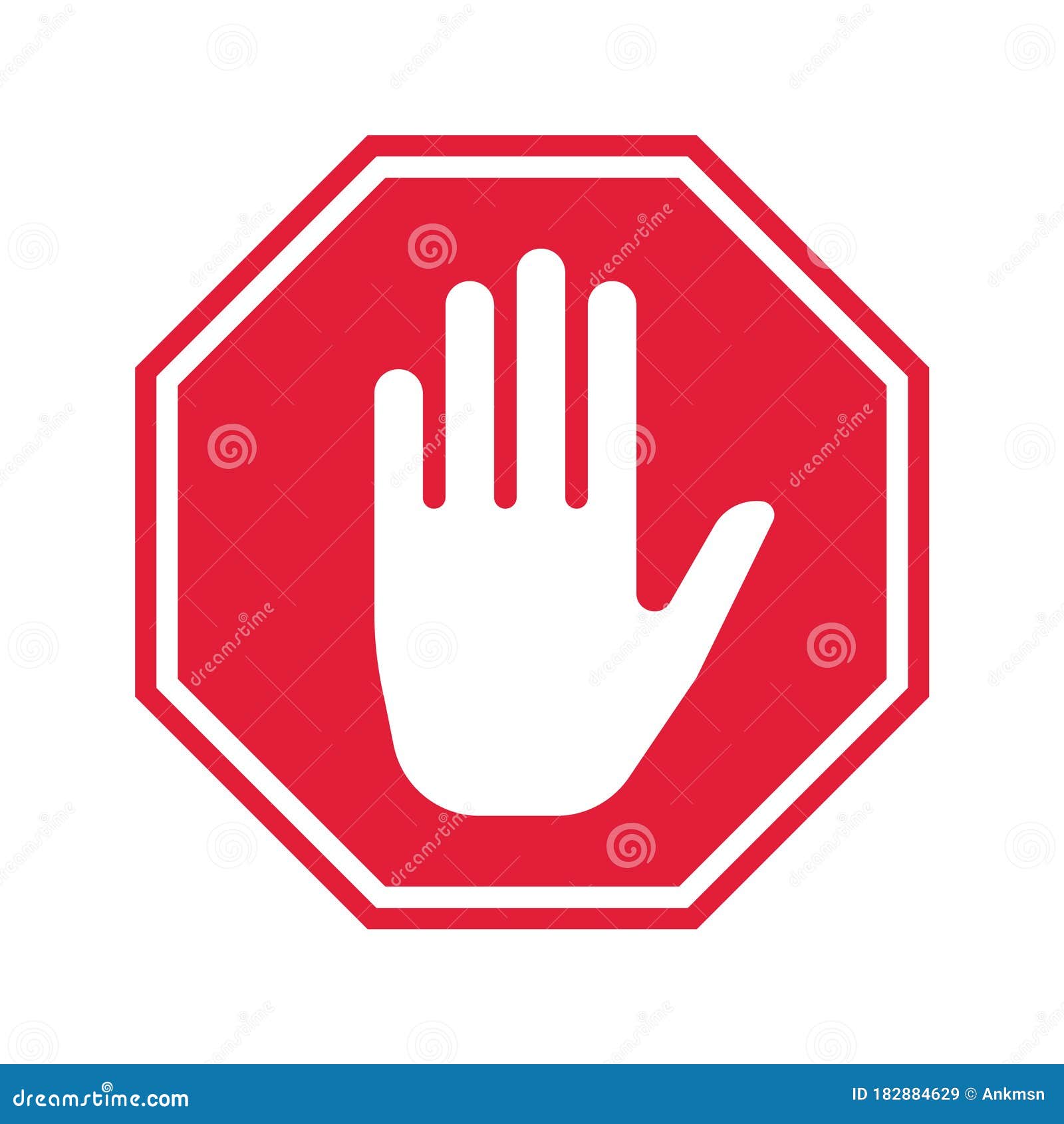 Hand Stop Icon. Vector Prohibition Sign | CartoonDealer.com #182884629
