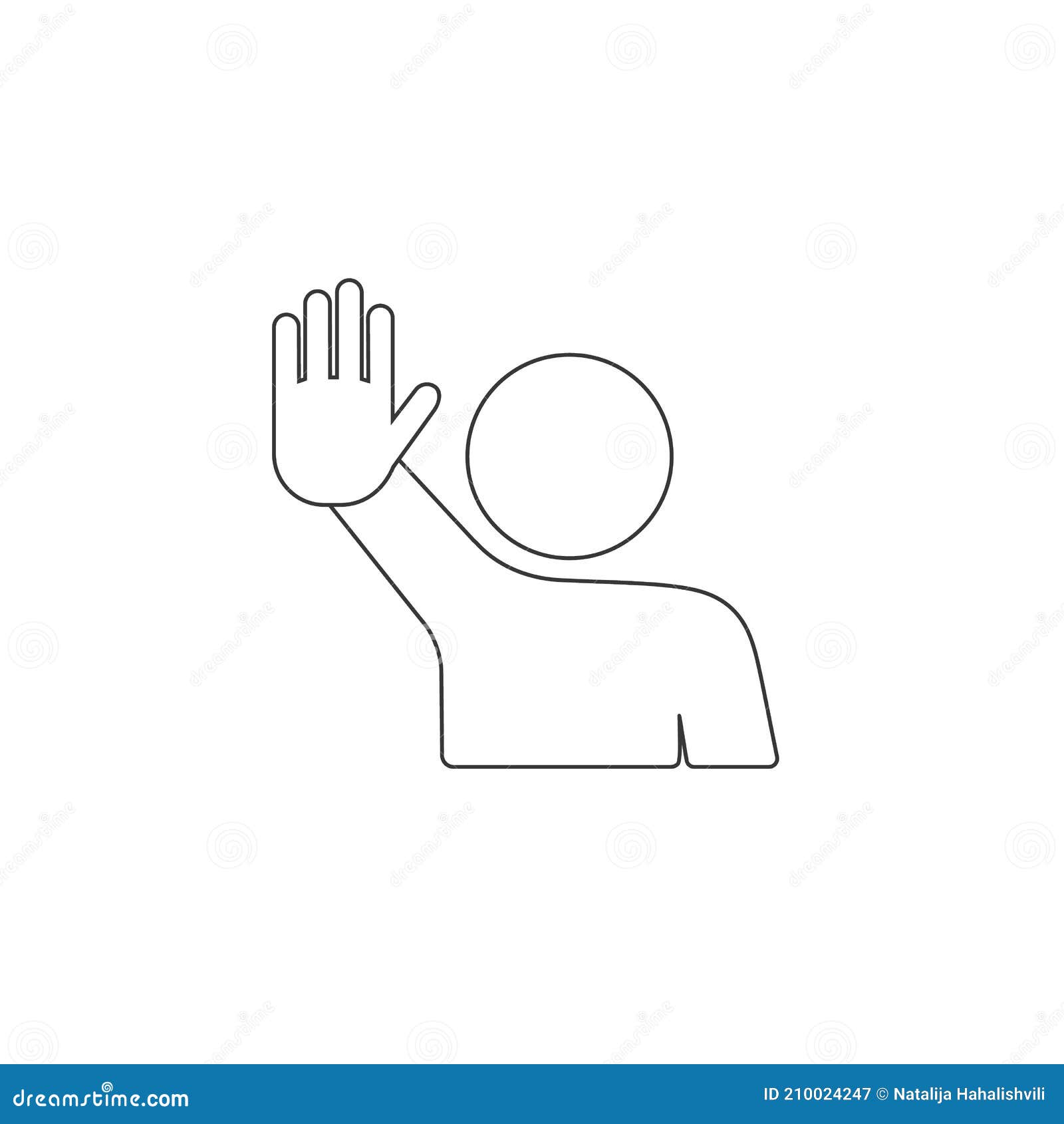 Stop Line Road Sign With Hand Gesture. New Red Do Not Enter Traffic ...