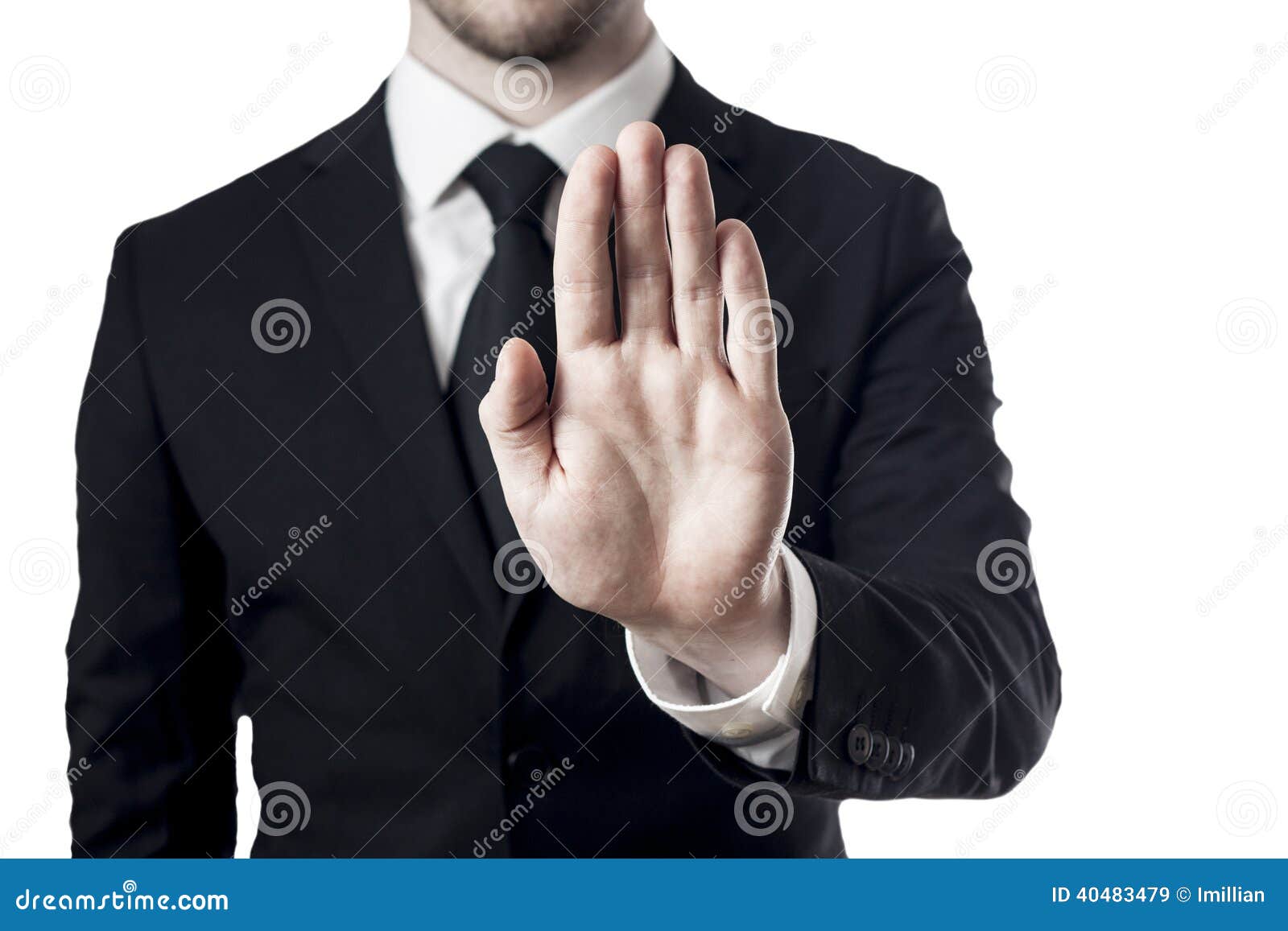 Man With Stop Hand Sign. Stock Photography | CartoonDealer.com #71110088