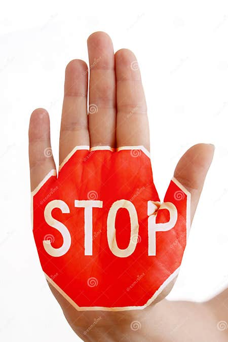 Hand with Stop Sign stock photo. Image of design, communication - 25995856