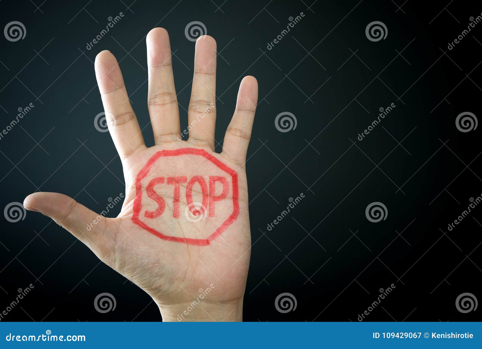 Hand with stop sign stock image. Image of palm, reject - 109429067