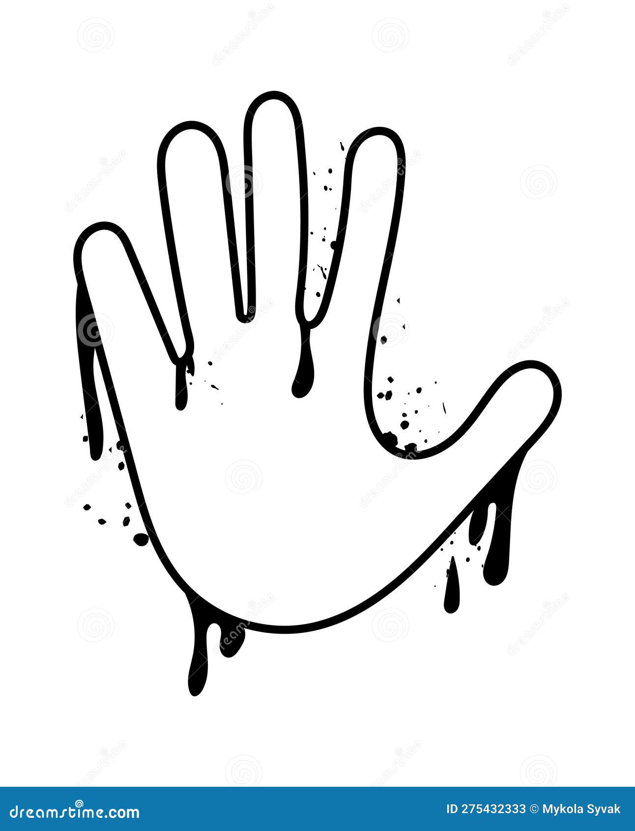 Hand Stop Sign Street Art stock illustration. Illustration of icon ...