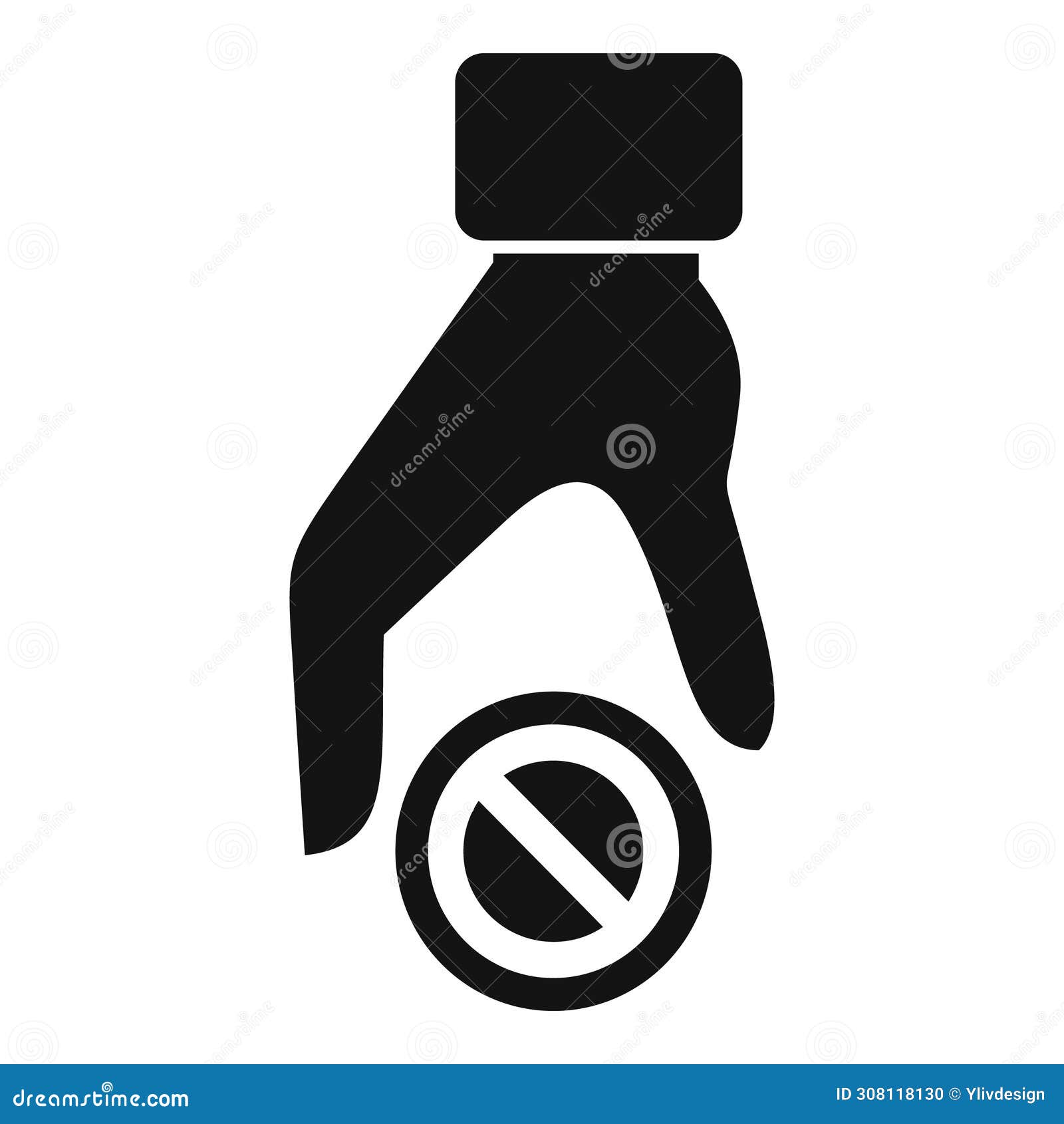 Hand Stop Theft Icon Simple Vector. Secure Robbery Stock Vector ...