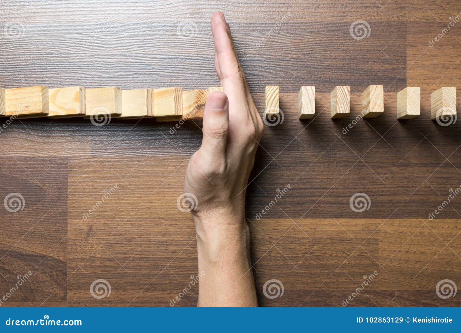 Domino risk effect concept stock image. Image of risk - 102863129