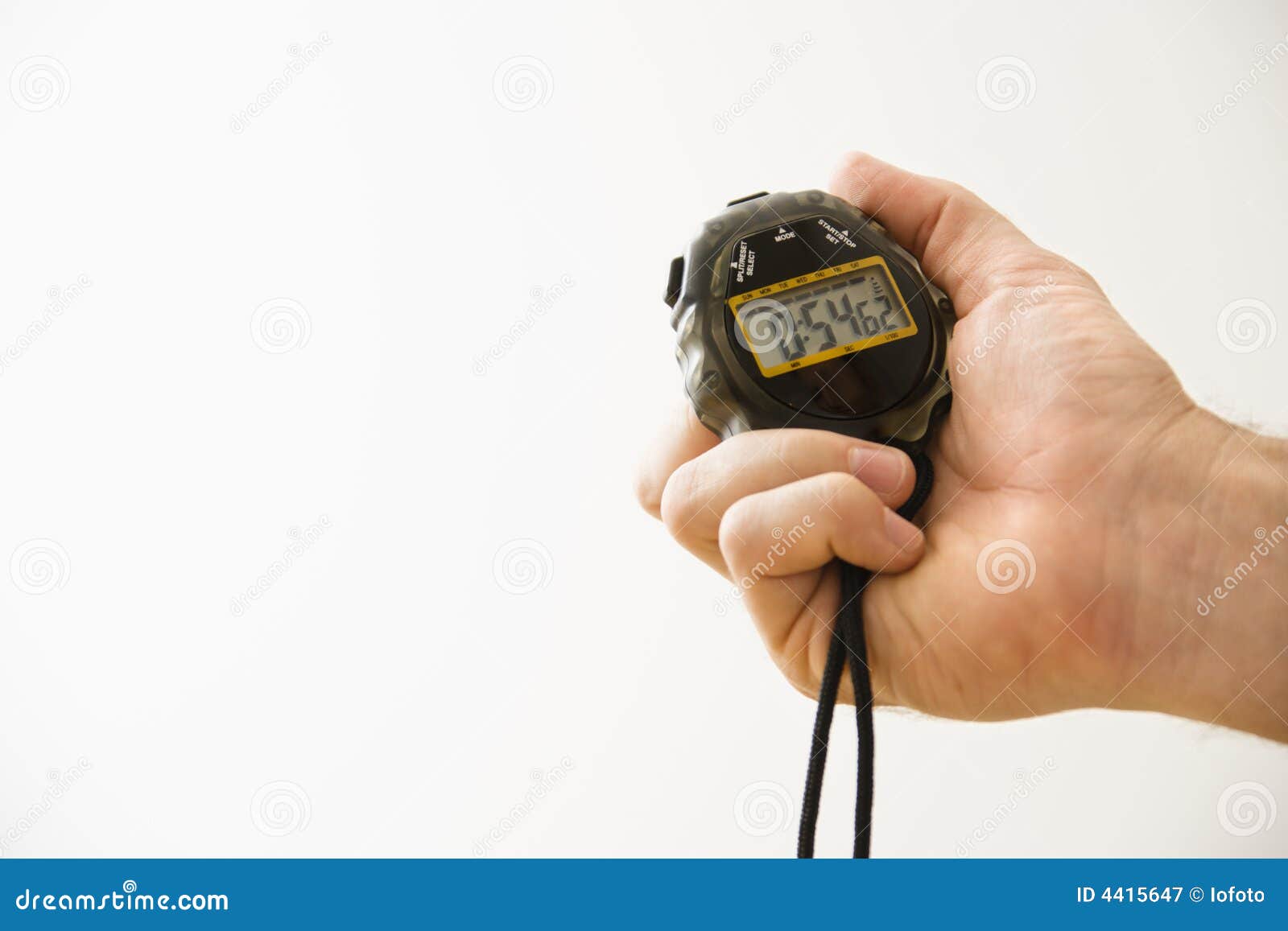 Hand with stopwatch. stock image. Image of exercise, clock - 4415647