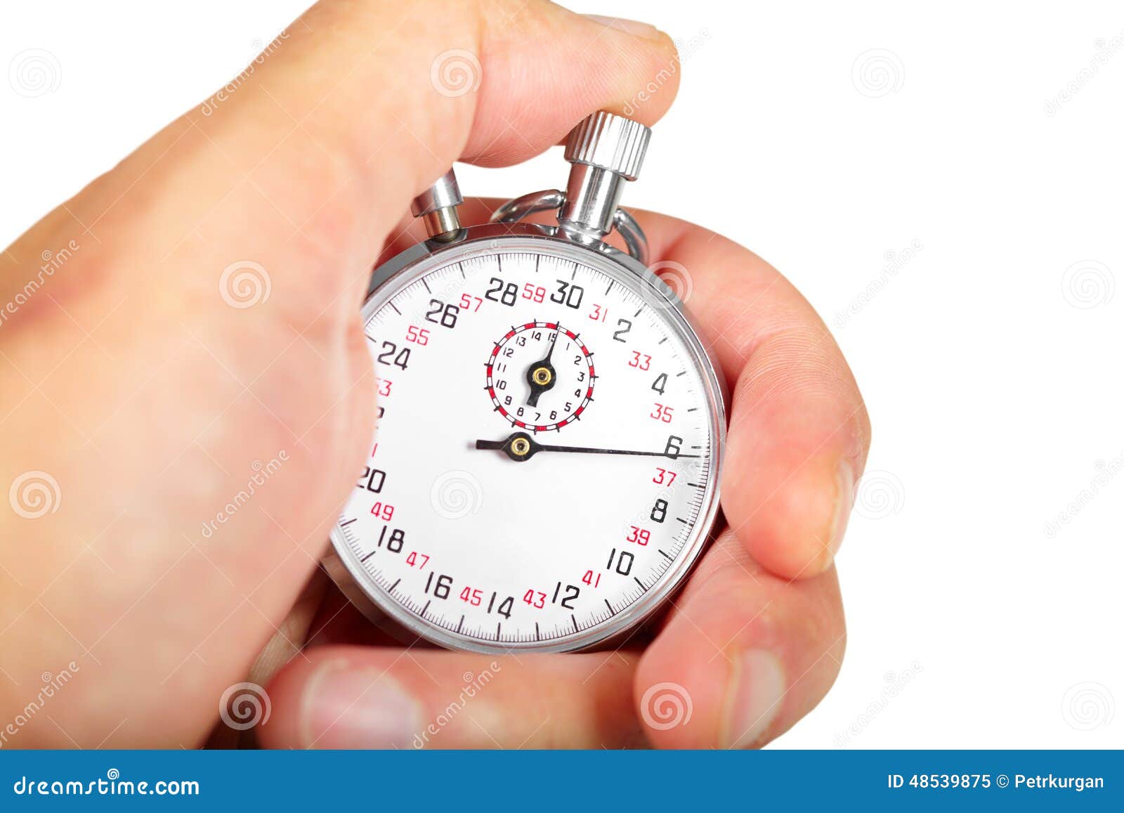 Hand and stopwatch stock image. Image of accuracy, closeup - 48539875