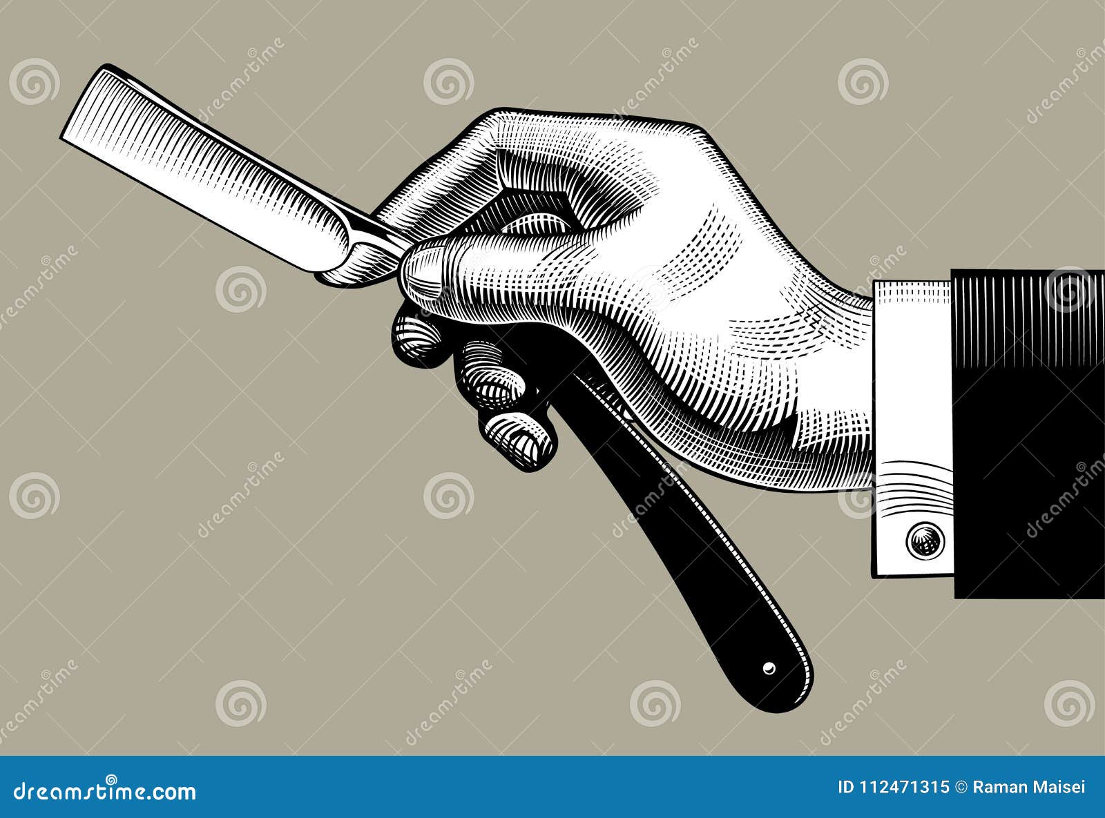 Cutthroat Razor Stock Illustrations – 125 Cutthroat Razor Stock ...