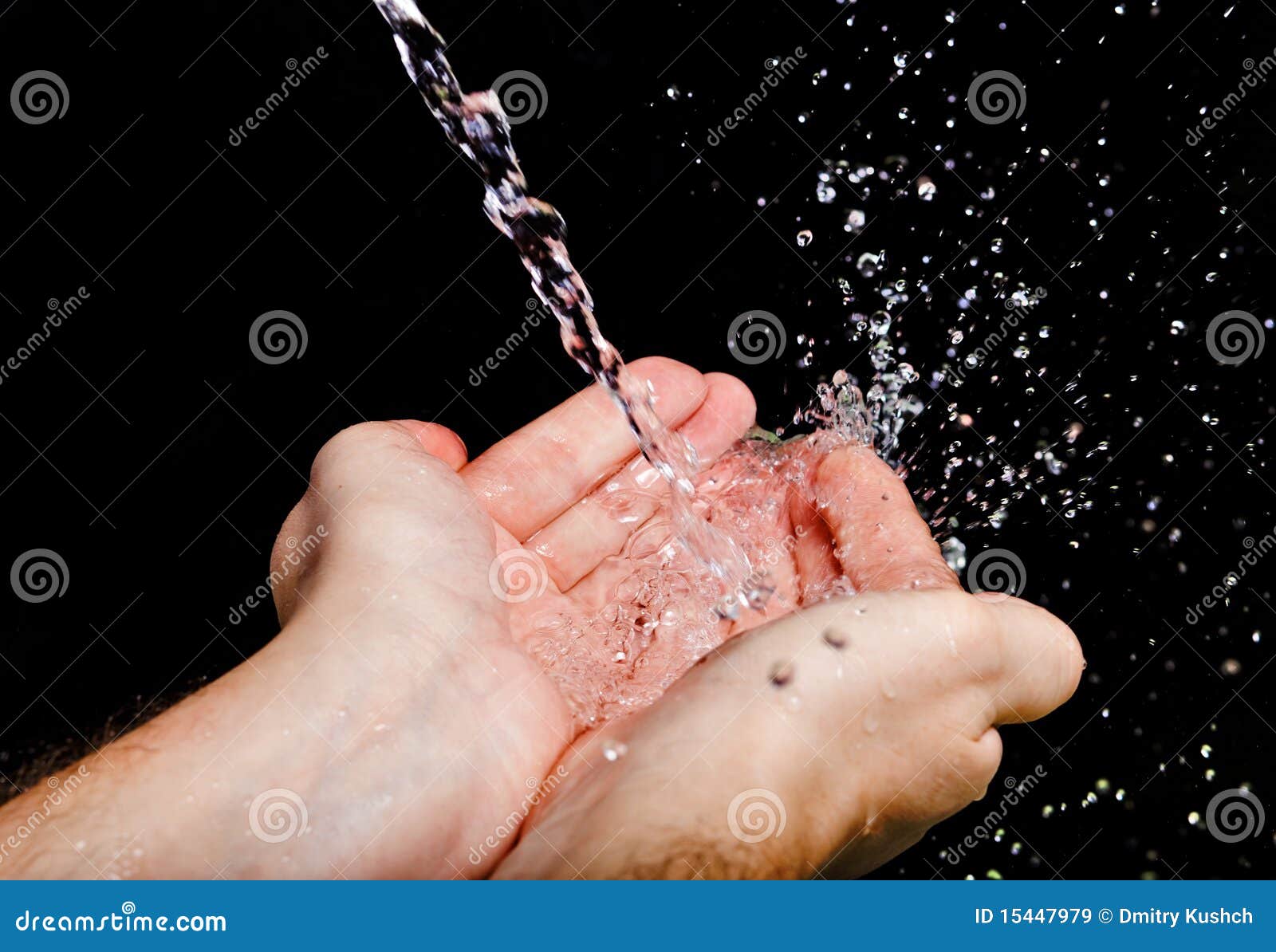 Hand in stream of water stock image. Image of health - 15447979