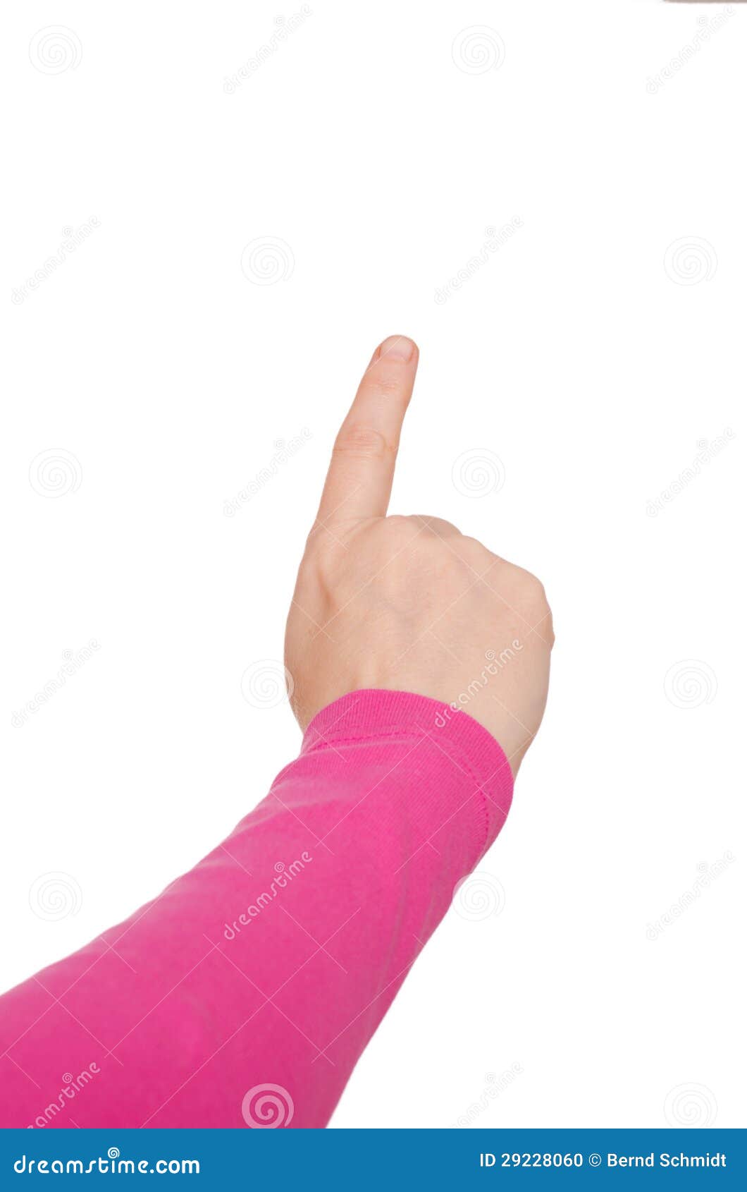 Hand with Stretched Forefinger Stock Photo - Image of gesture, vertical ...