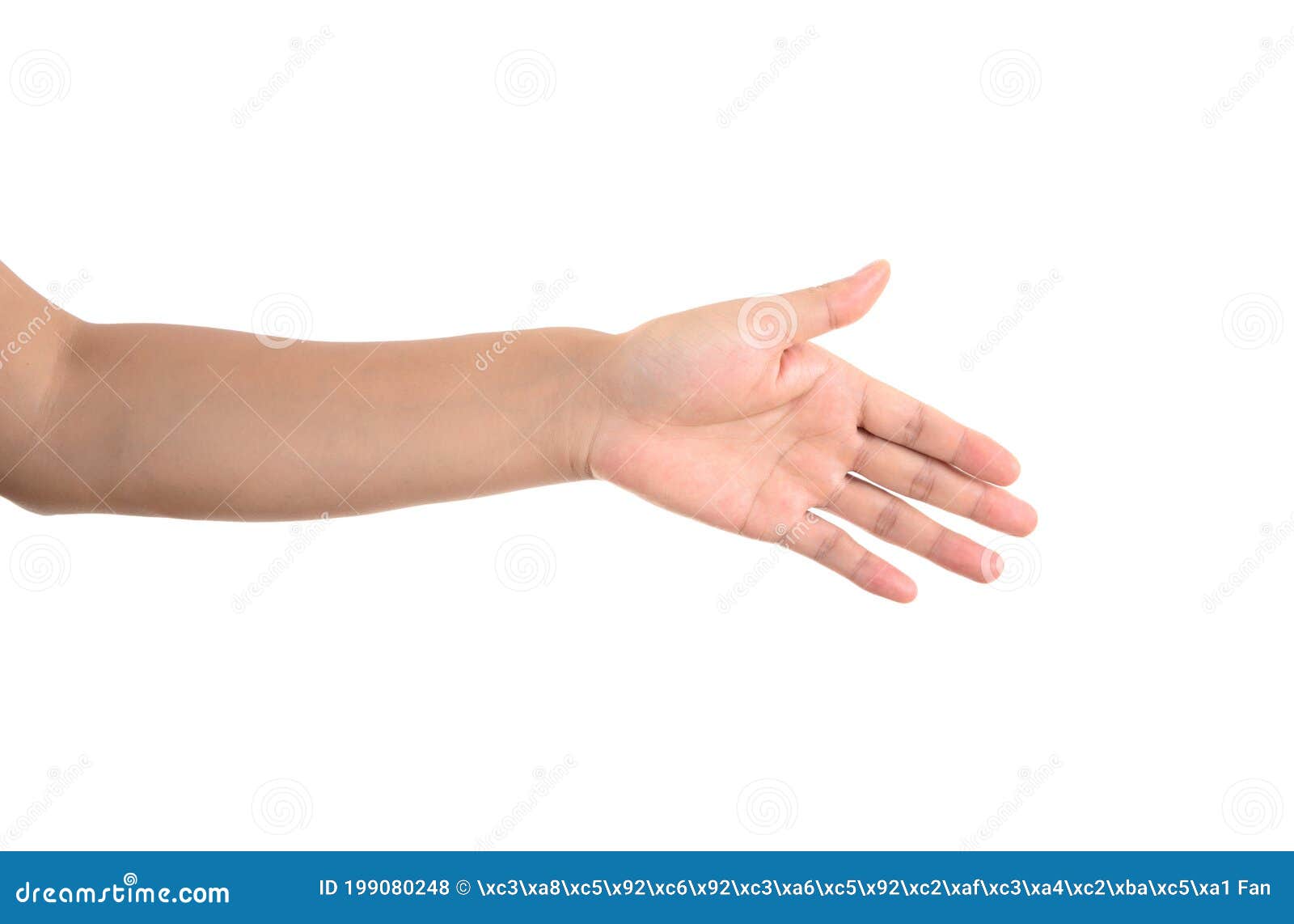 A Hand Stretched Out in Front of a White Background To Make a Handshake ...