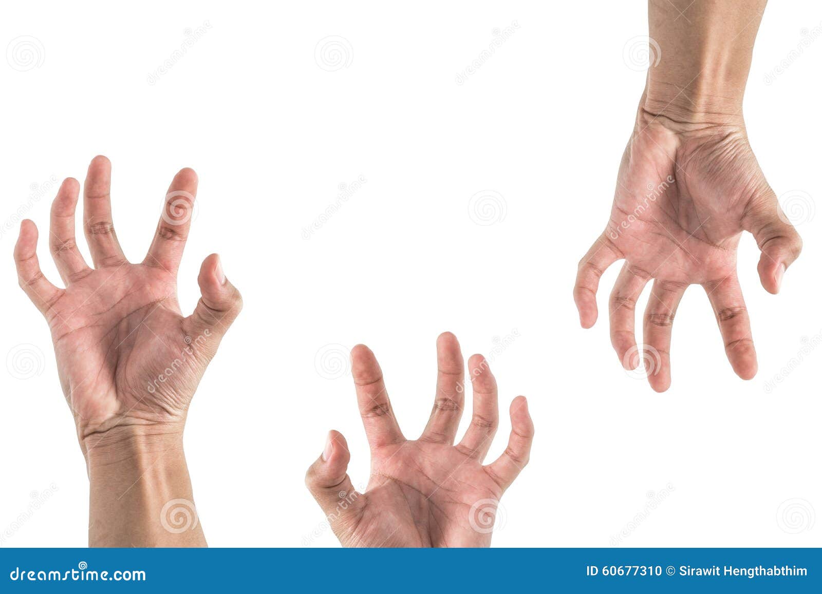 Hand Stretching Something Look Like Zombie Set Stock Photos - Free ...