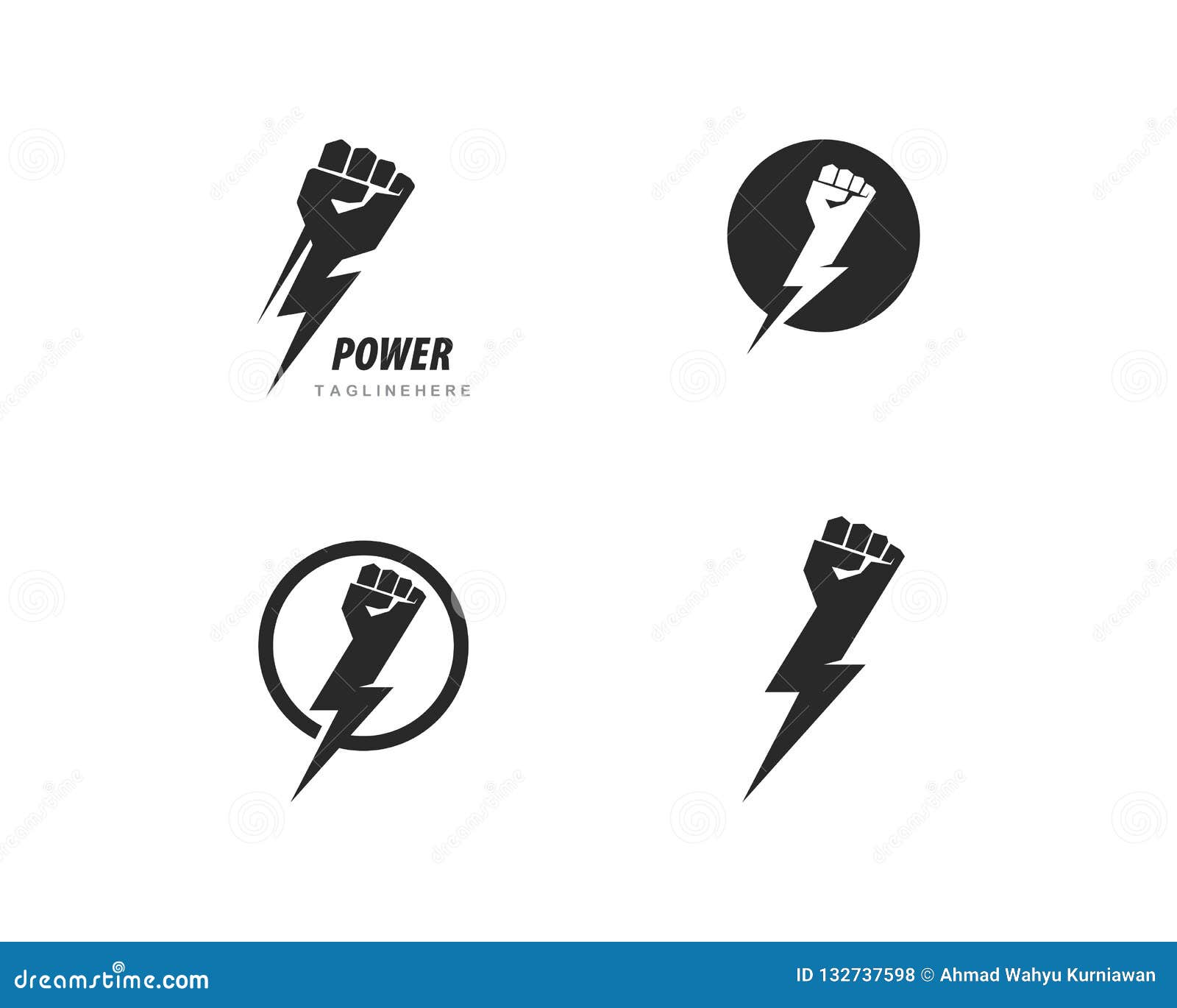 Hand strong logo stock vector. Illustration of building - 132737598