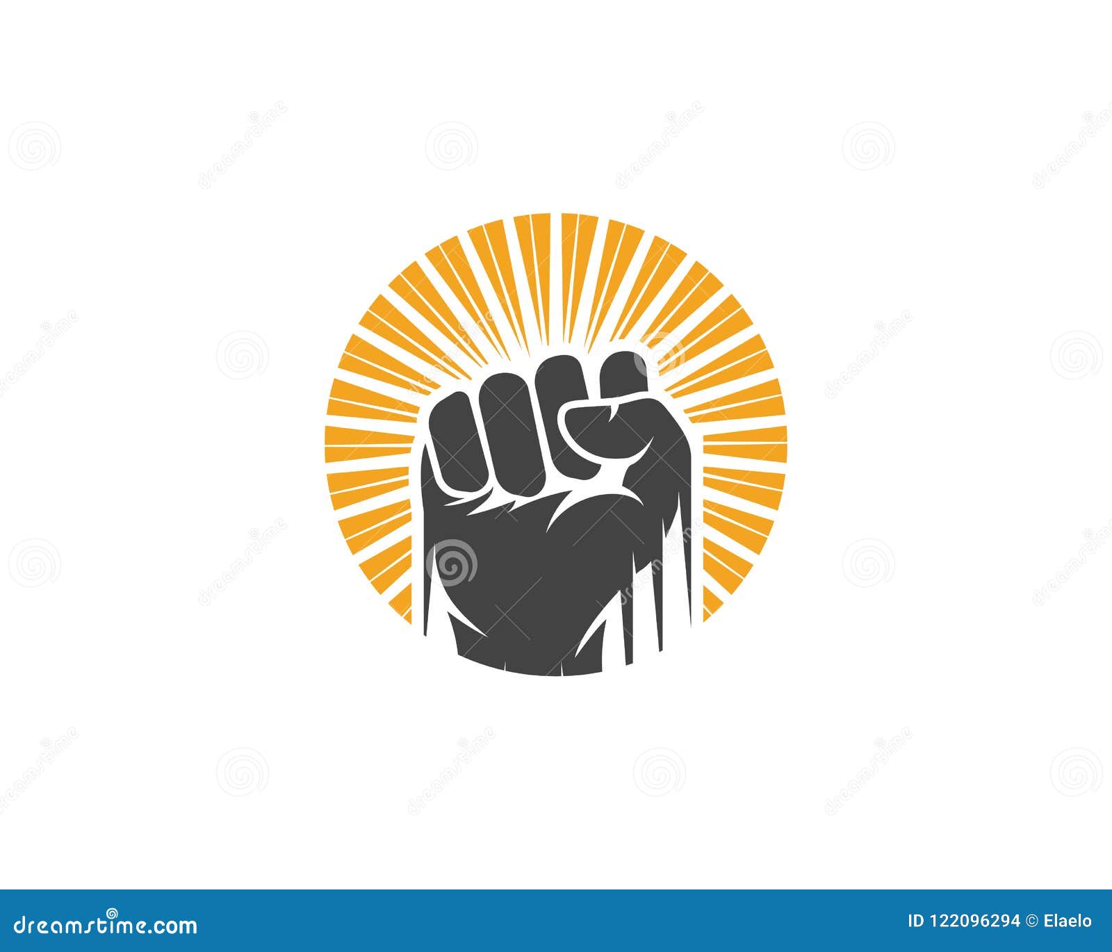 Hand Strong Vector Icon Illustration Stock Vector - Illustration of ...
