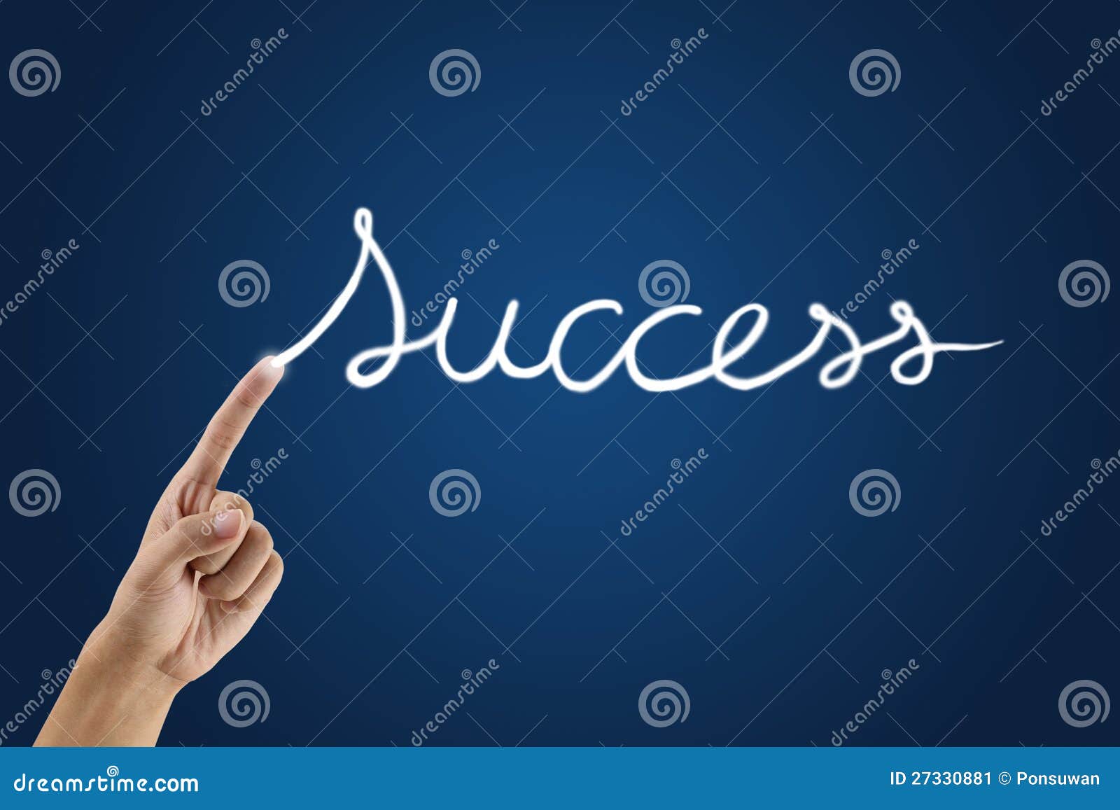 Hand with success word stock image. Image of cooperation - 27330881