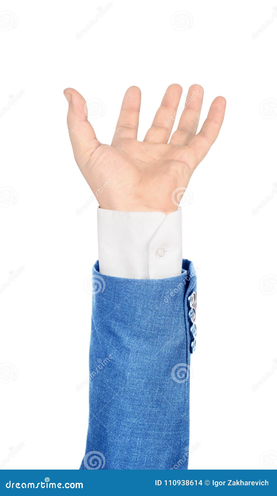 Hand in suit isolated stock photo. Image of action, palm - 110938614