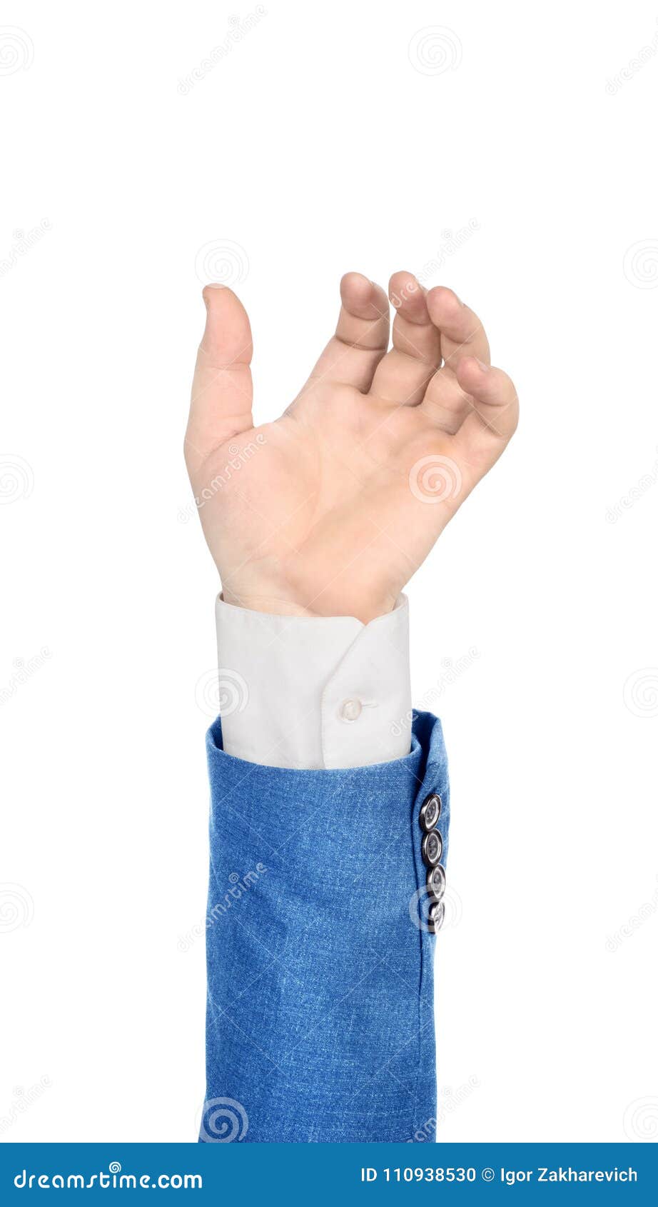 Hand in Suit on a White Background Stock Photo - Image of communication ...