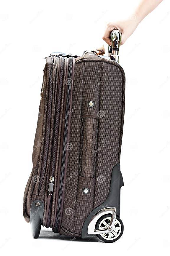 Hand with suitcase stock image. Image of leisure, isolated - 16005439
