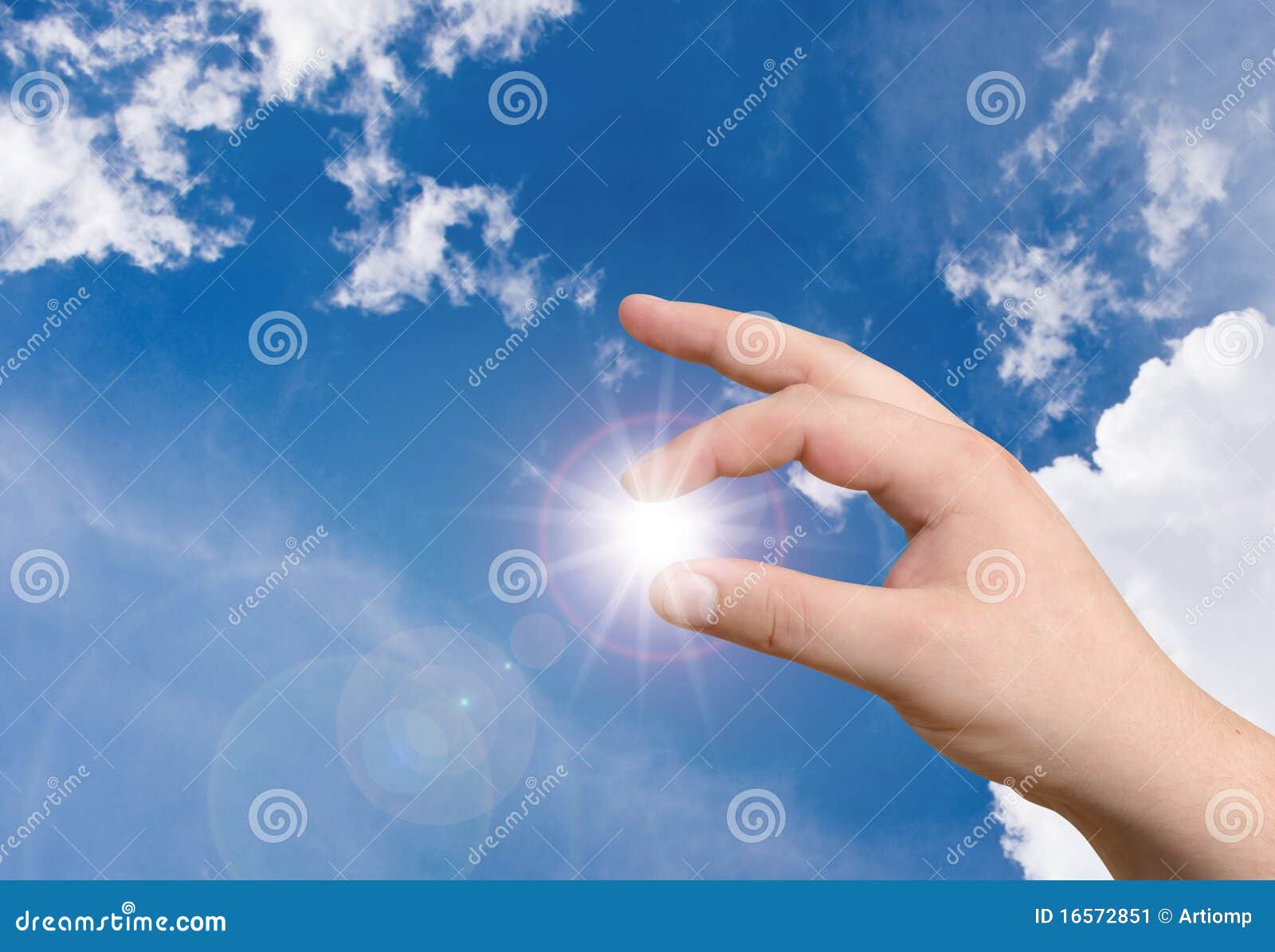 Hand and the sun stock image. Image of pray, finger, future - 16572851