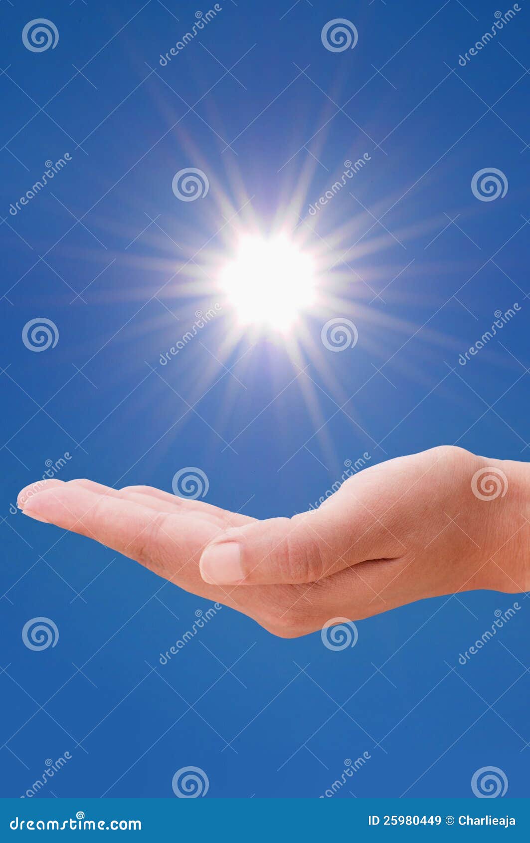 Hand and sun stock image. Image of rays, copyspace, hope - 25980449
