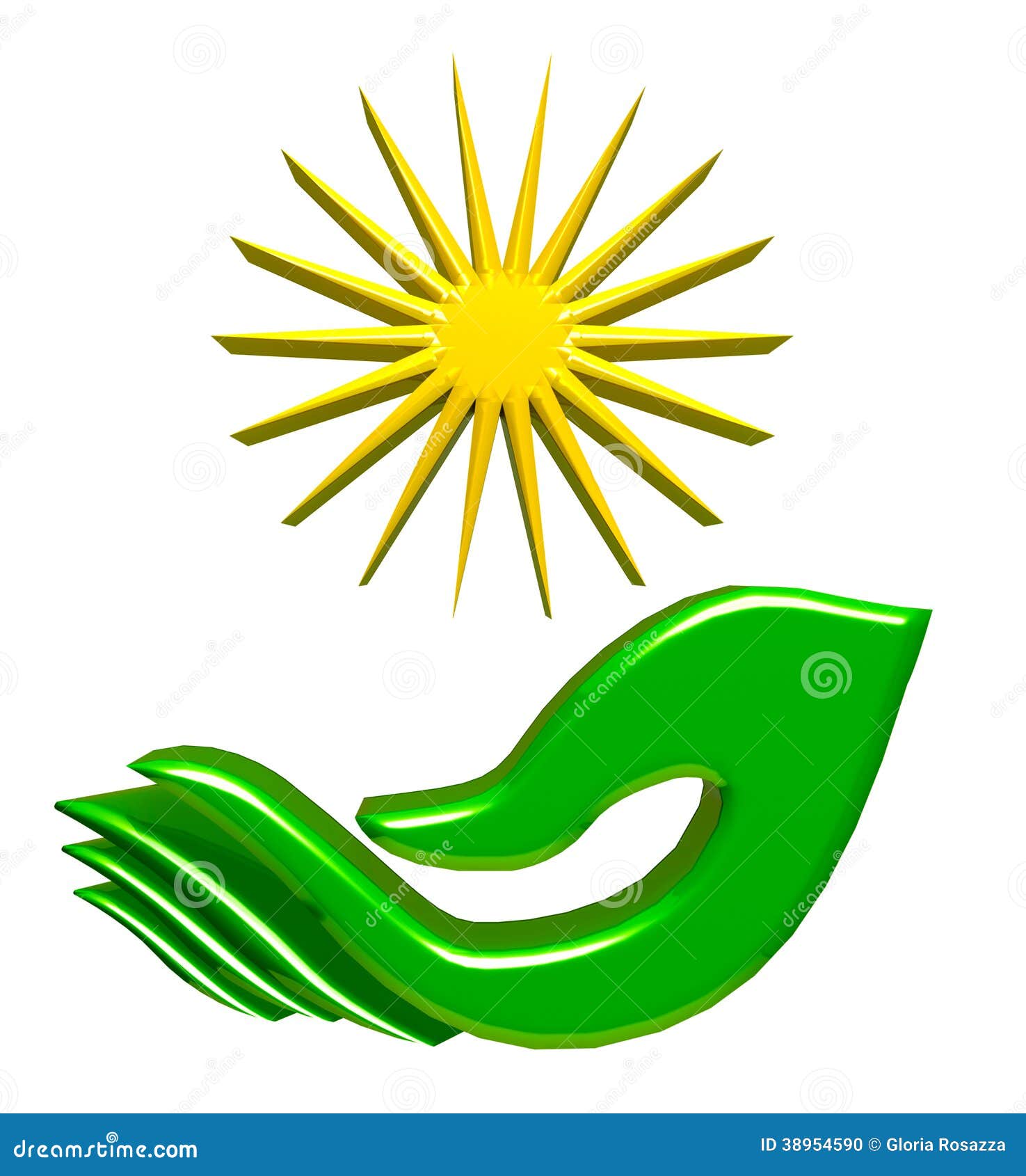 Hand and sun logo stock illustration. Illustration of colorful - 38954590