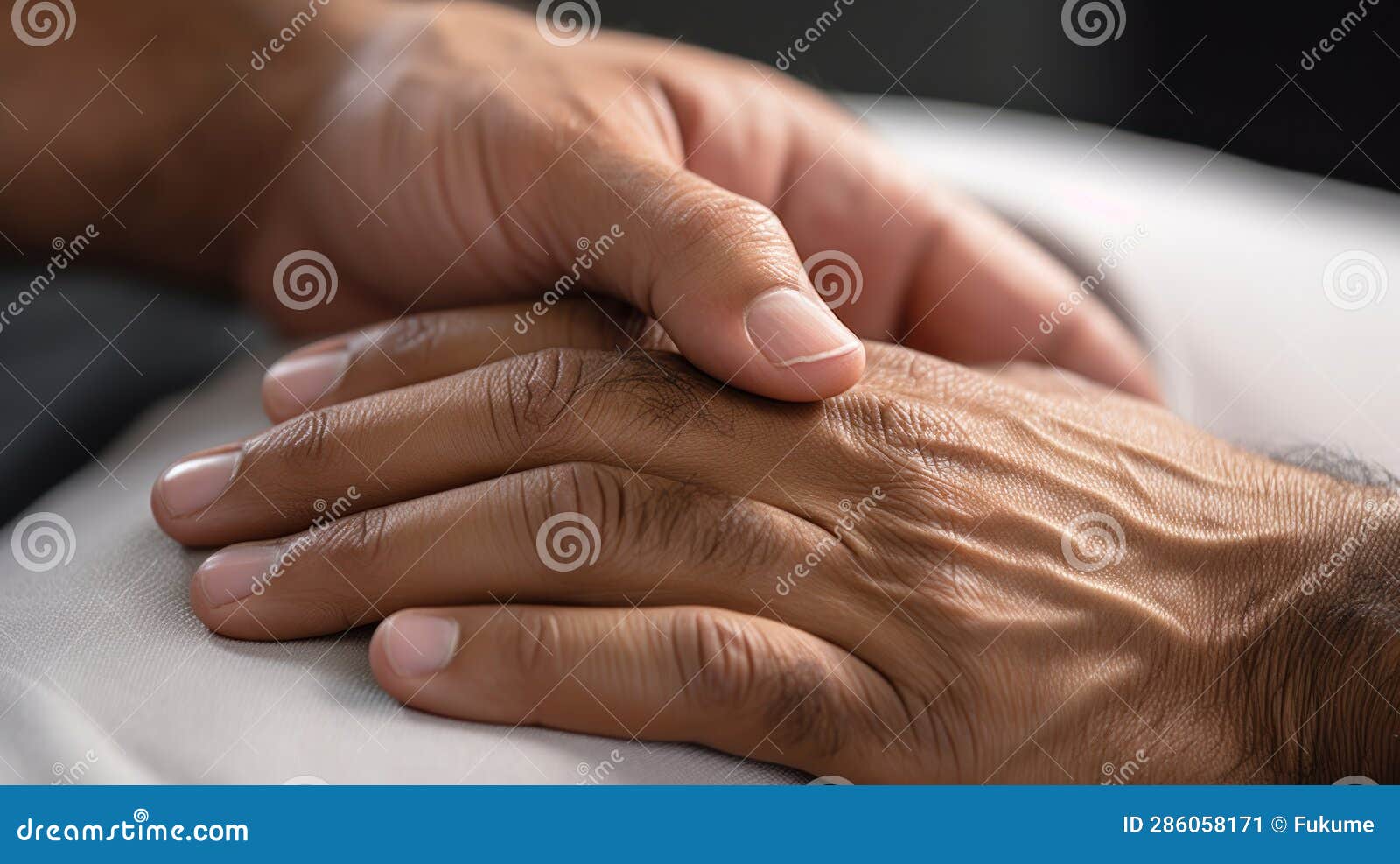 Hand on Hand Support Person Generative Ai Stock Illustration ...