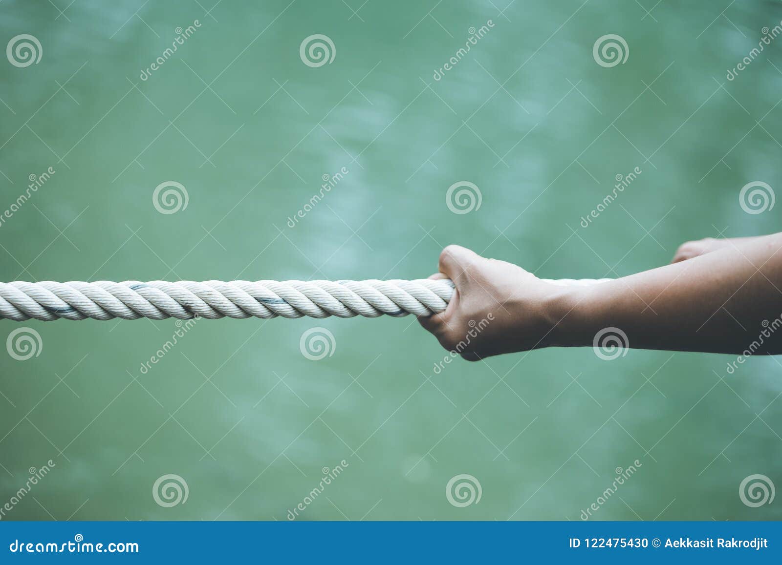 Hands Pulling on a Rope in One Direction Concept of Being Alone ...