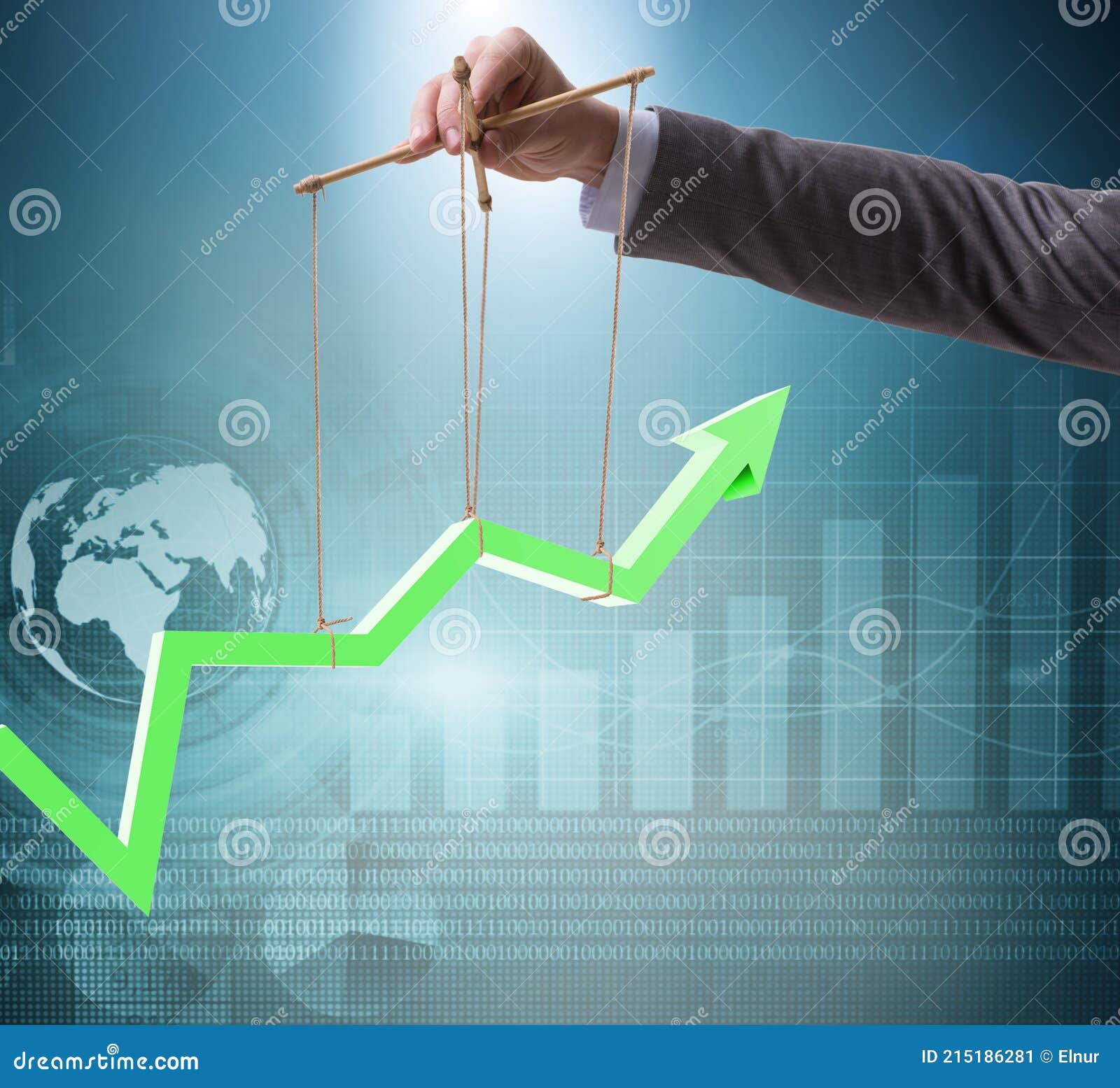 Hand Supporting the Growth Chart Line Stock Image - Image of ...