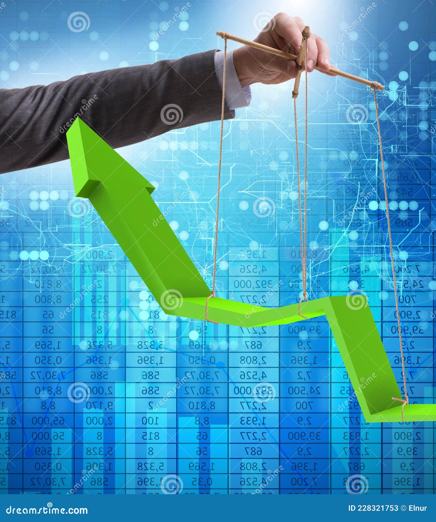 Hand Supporting the Growth Chart Line Stock Image - Image of analytics ...