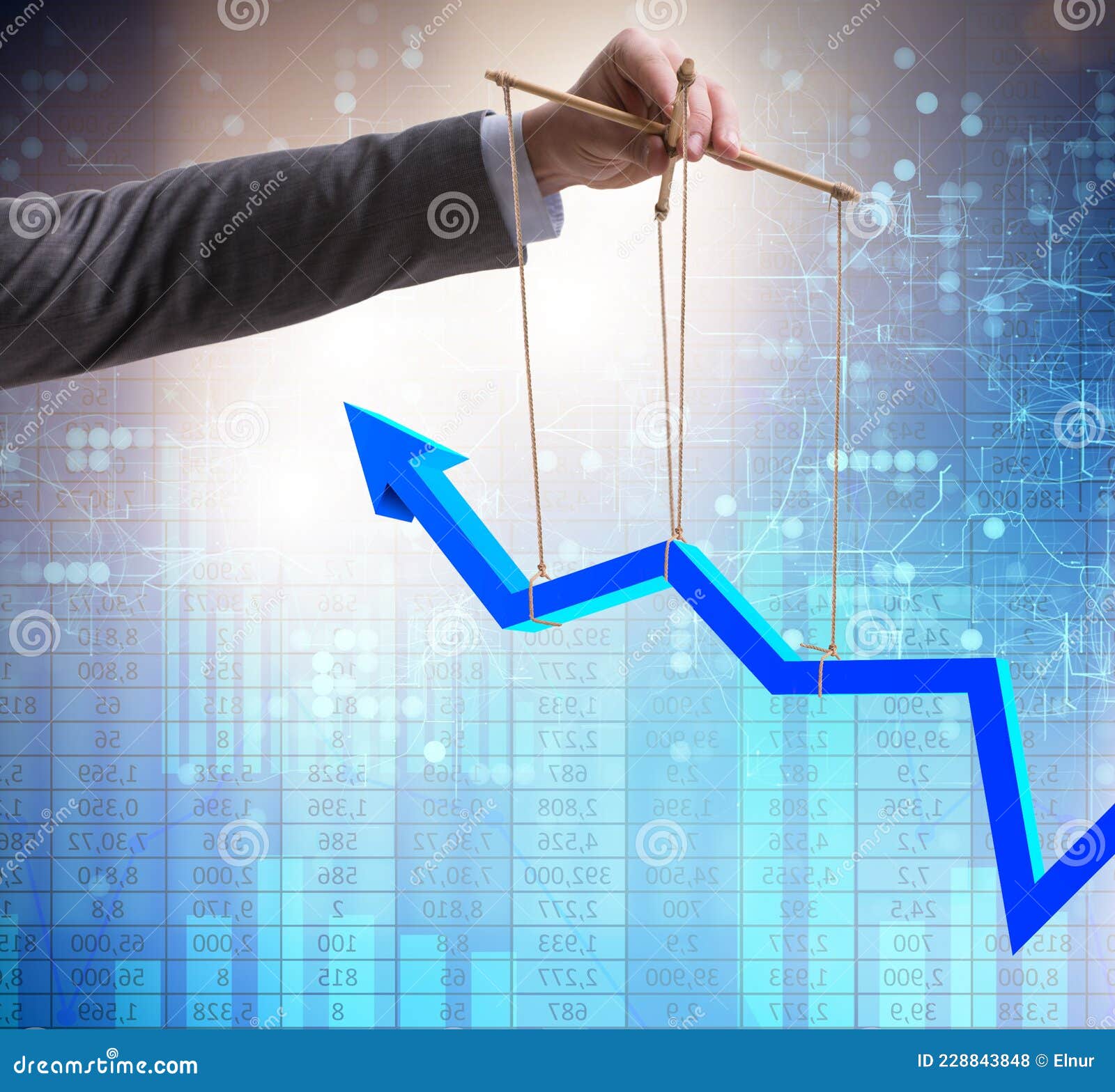 Hand Supporting the Growth Chart Line Stock Photo - Image of arrow ...