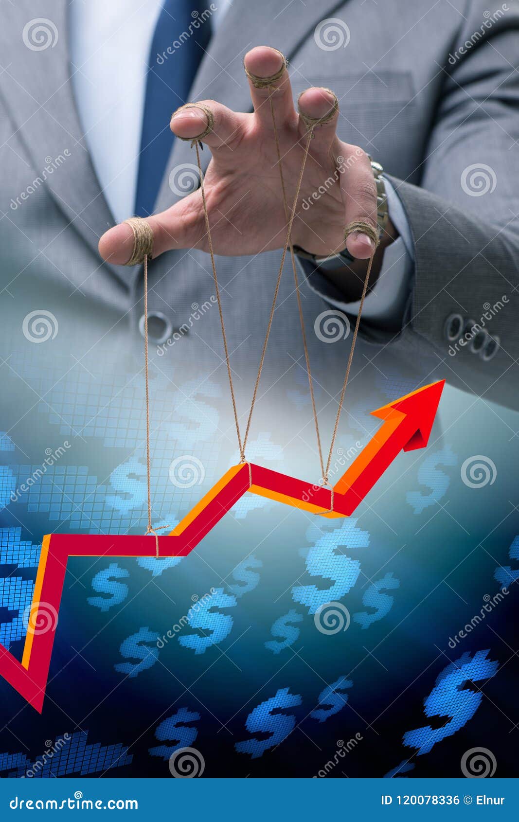 The Hand Supporting the Growth Chart Line Stock Photo - Image of chart ...
