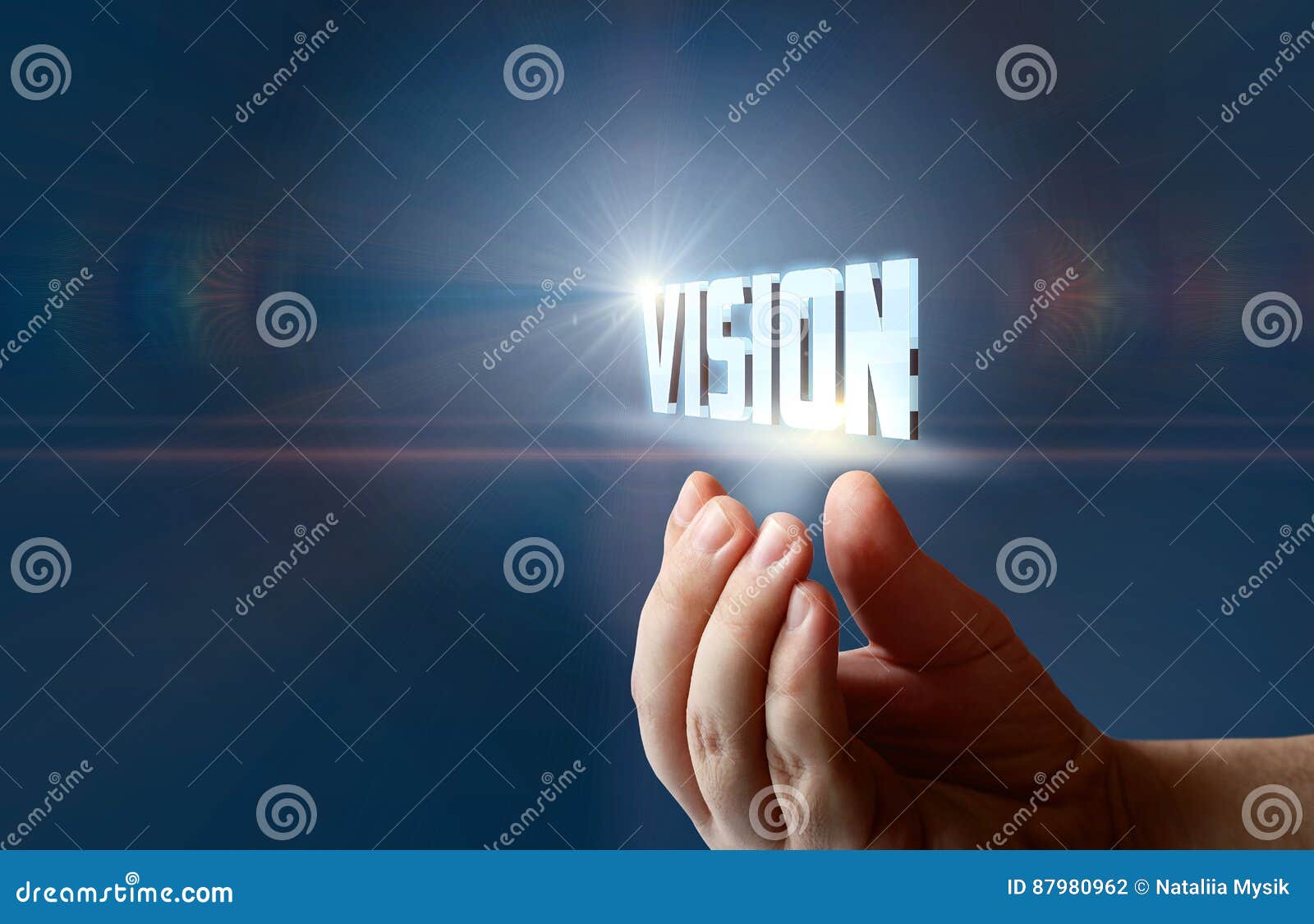 Word VISION MISSION On Wooden Cube Over Gently Lit Dark Background ...