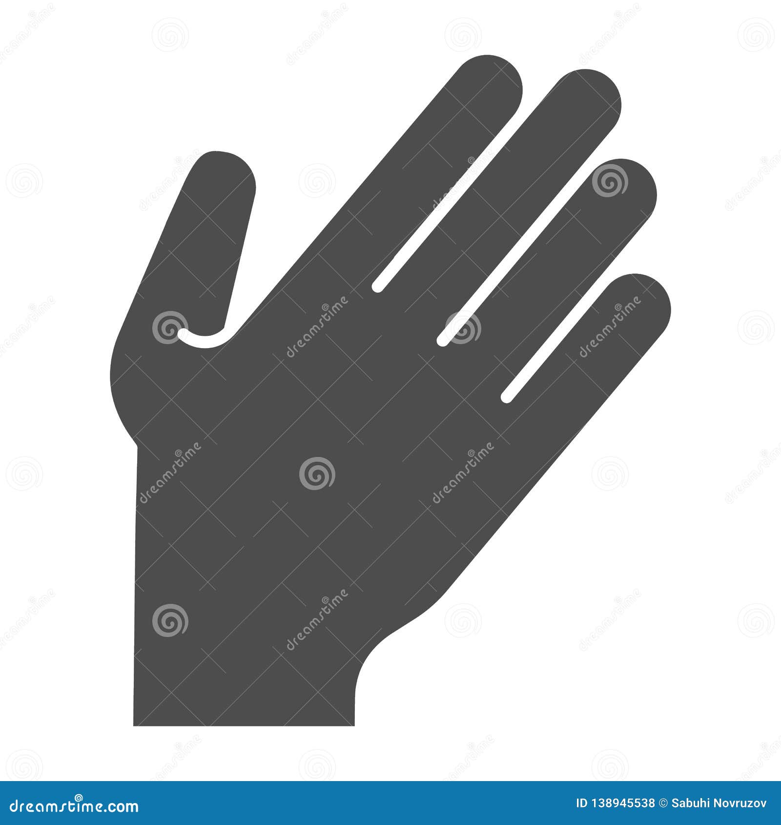 Hand Swipe Right Solid Icon. Flick Right Vector Illustration Isolated ...