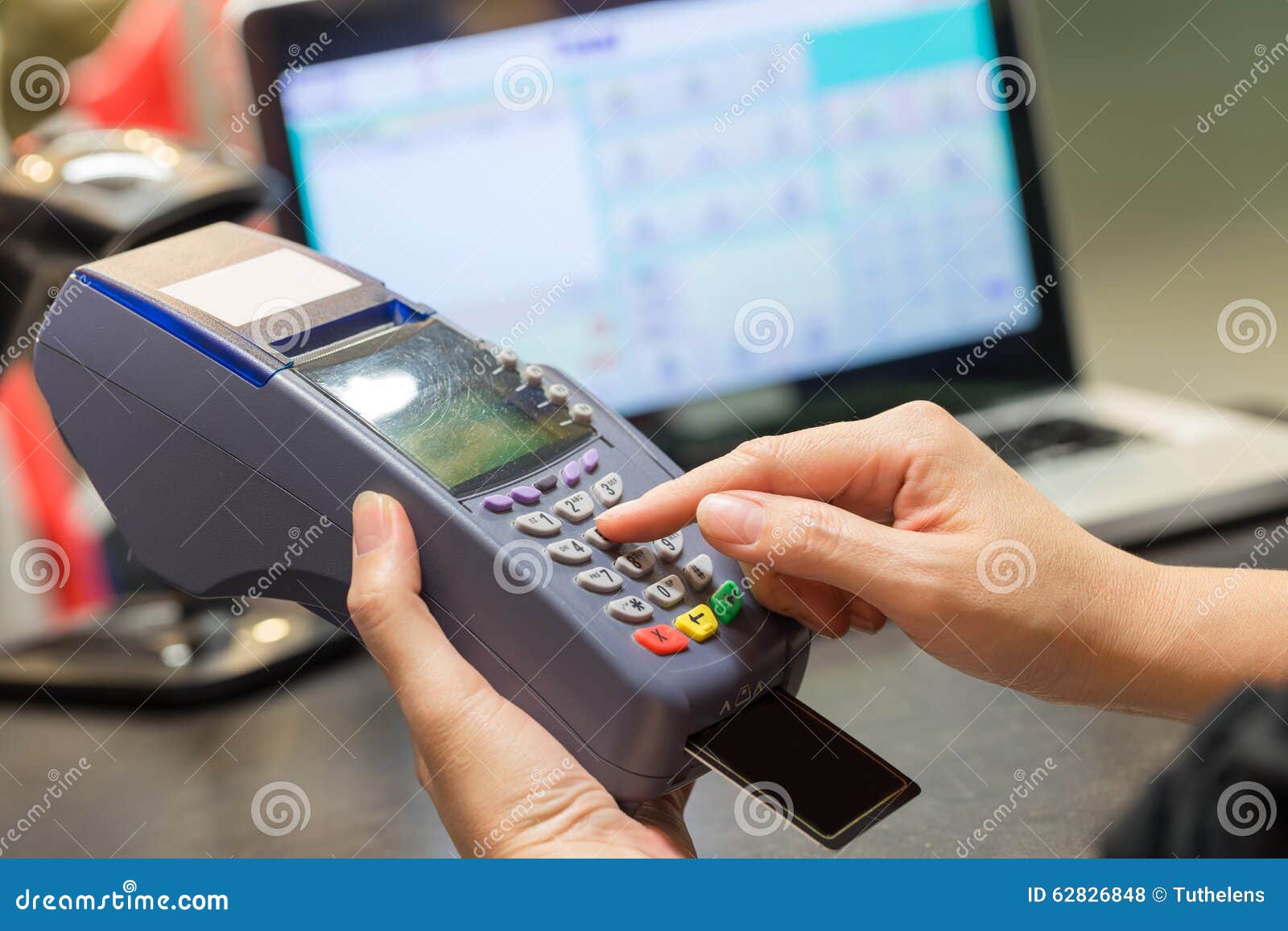 Hand Swiping Credit Card stock photo. Image of consumerism - 62826848