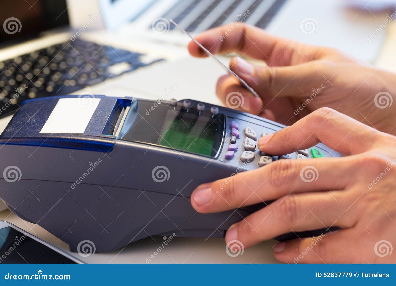 Hand Swiping Credit Card in Store Stock Image - Image of consumerism ...