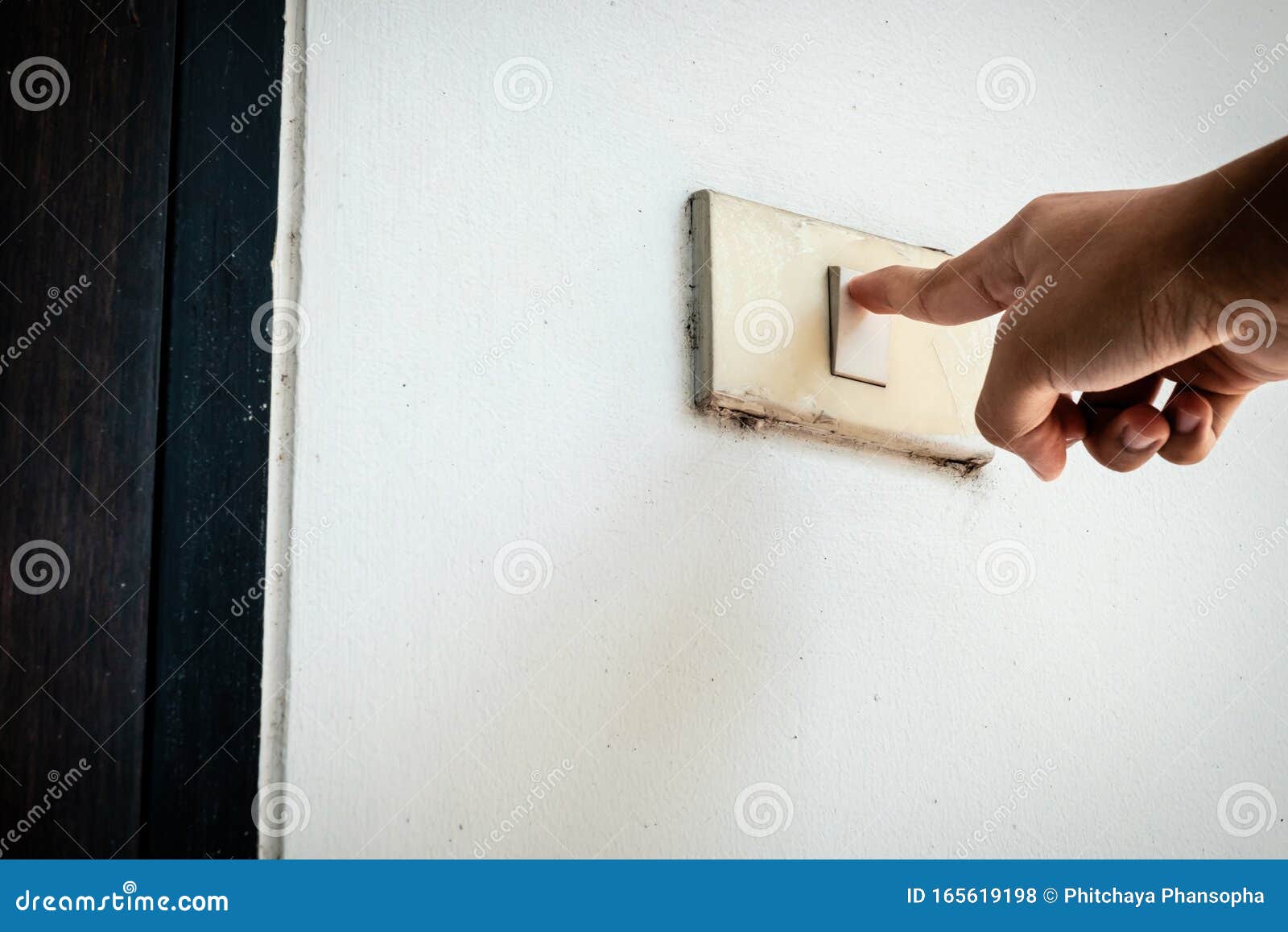 Hand Switching the Light on Stock Photo - Image of indoor, interior ...