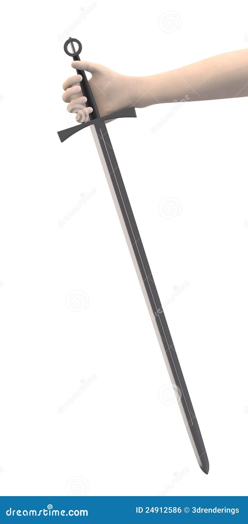 Hand with sword stock illustration. Illustration of hold - 24912586