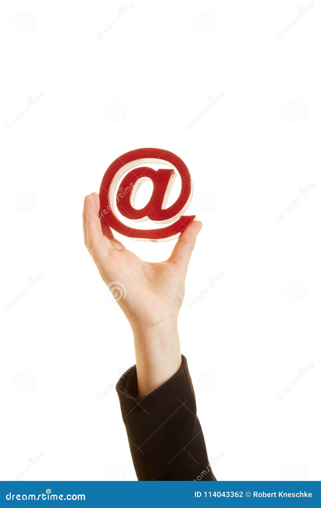 Hand with an at Symbol As an Email Concept Stock Photo - Image of ...