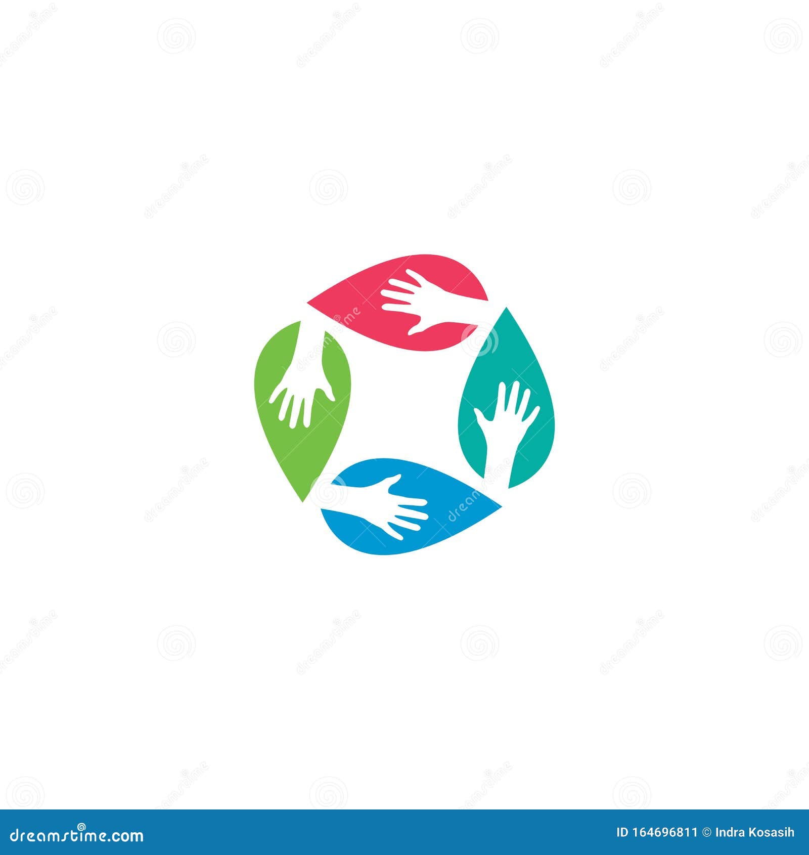 Hand Symbol Community Care Logo Vector Icon Illustration Stock Vector ...