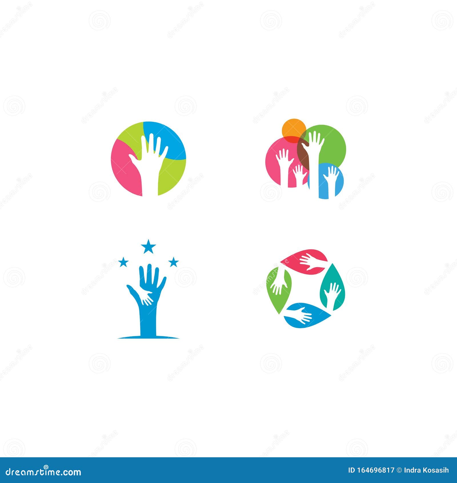 Hand Symbol Community Care Logo Vector Icon Illustration Stock Vector ...