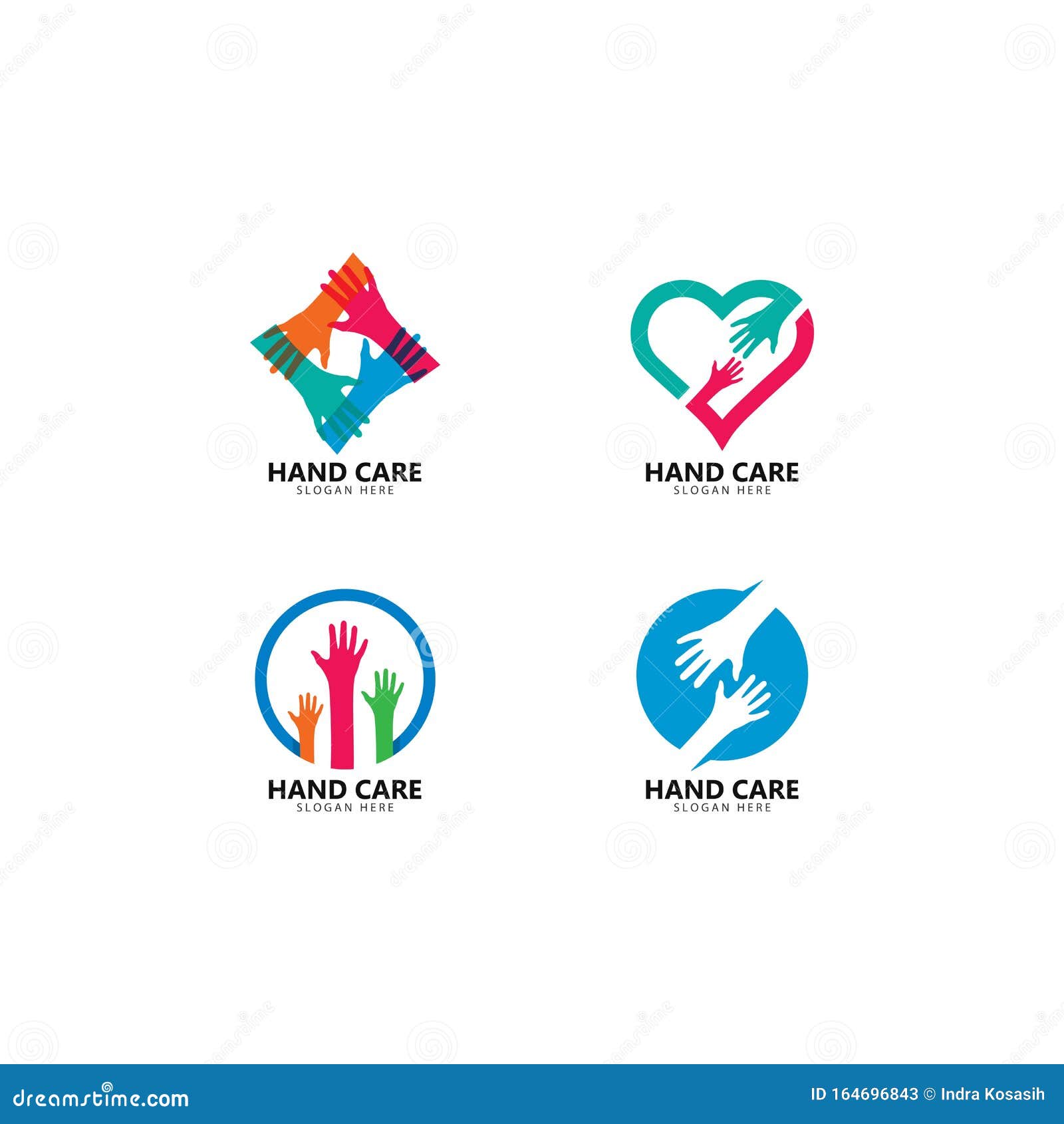 Hand Symbol Community Care Logo Vector Icon Illustration Stock Vector ...