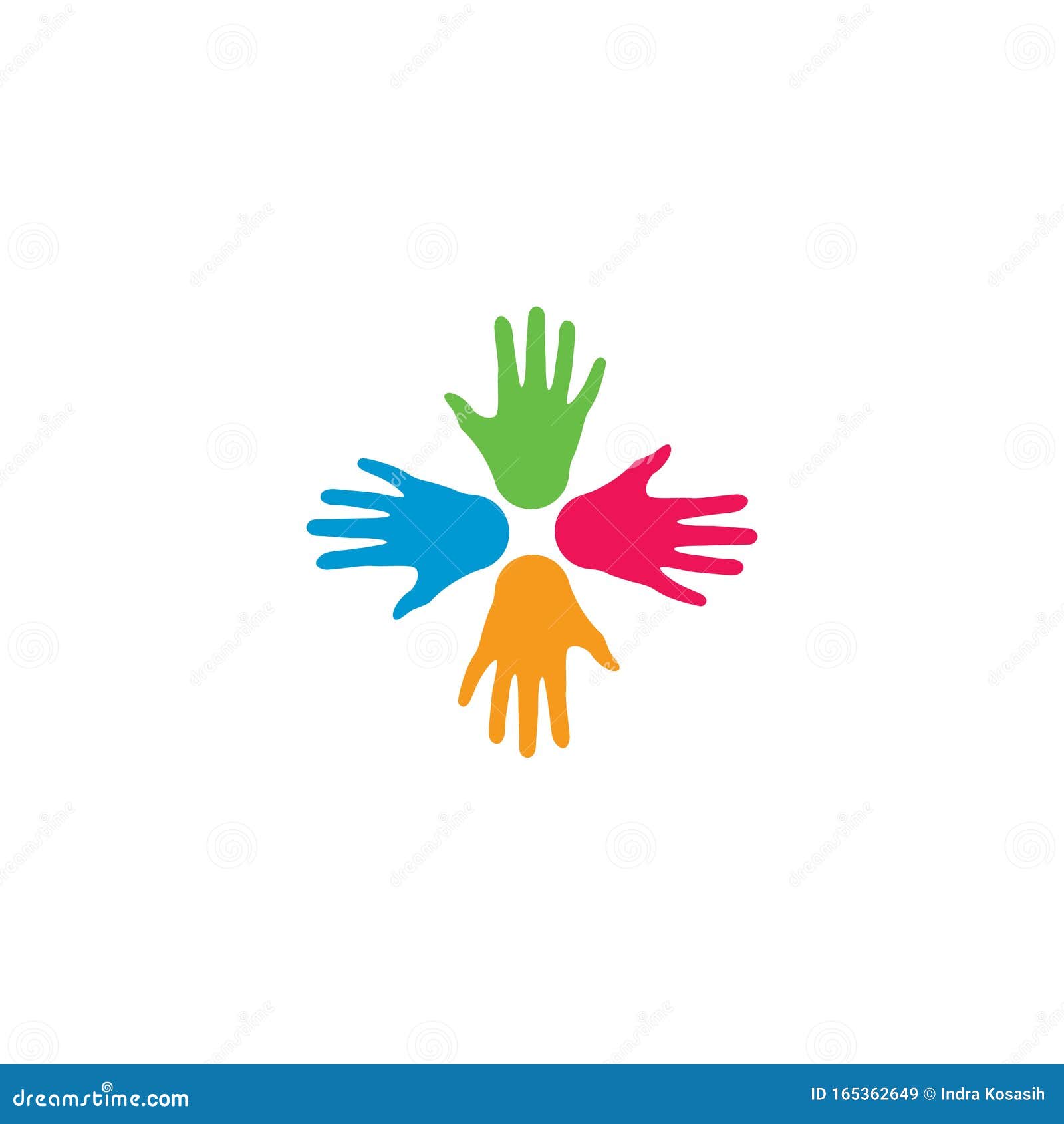 Hand Symbol Community Care Logo Vector Illustration Stock Vector ...