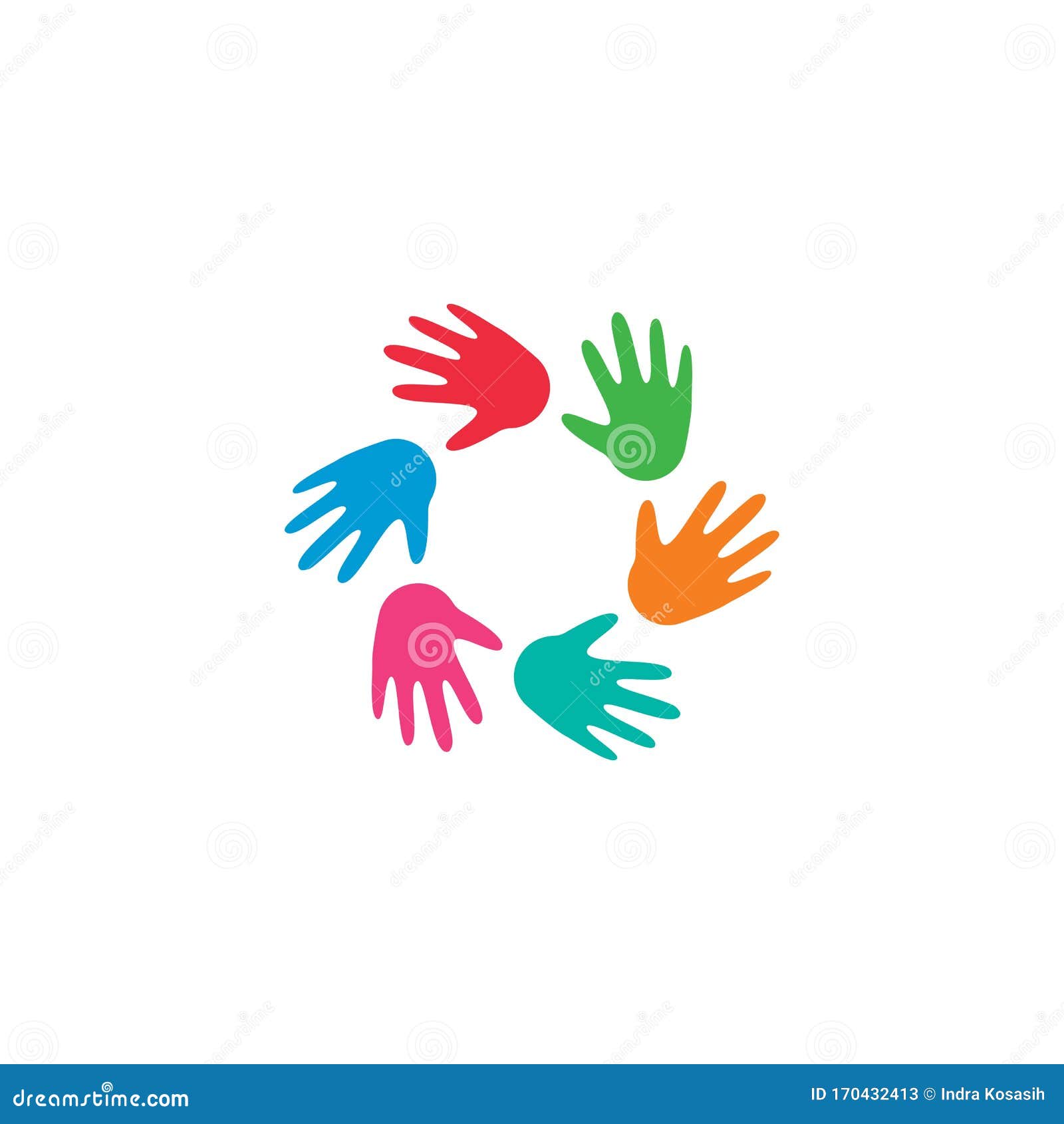 Hand Symbol Community Care Logo Vector Illustration Stock Vector ...